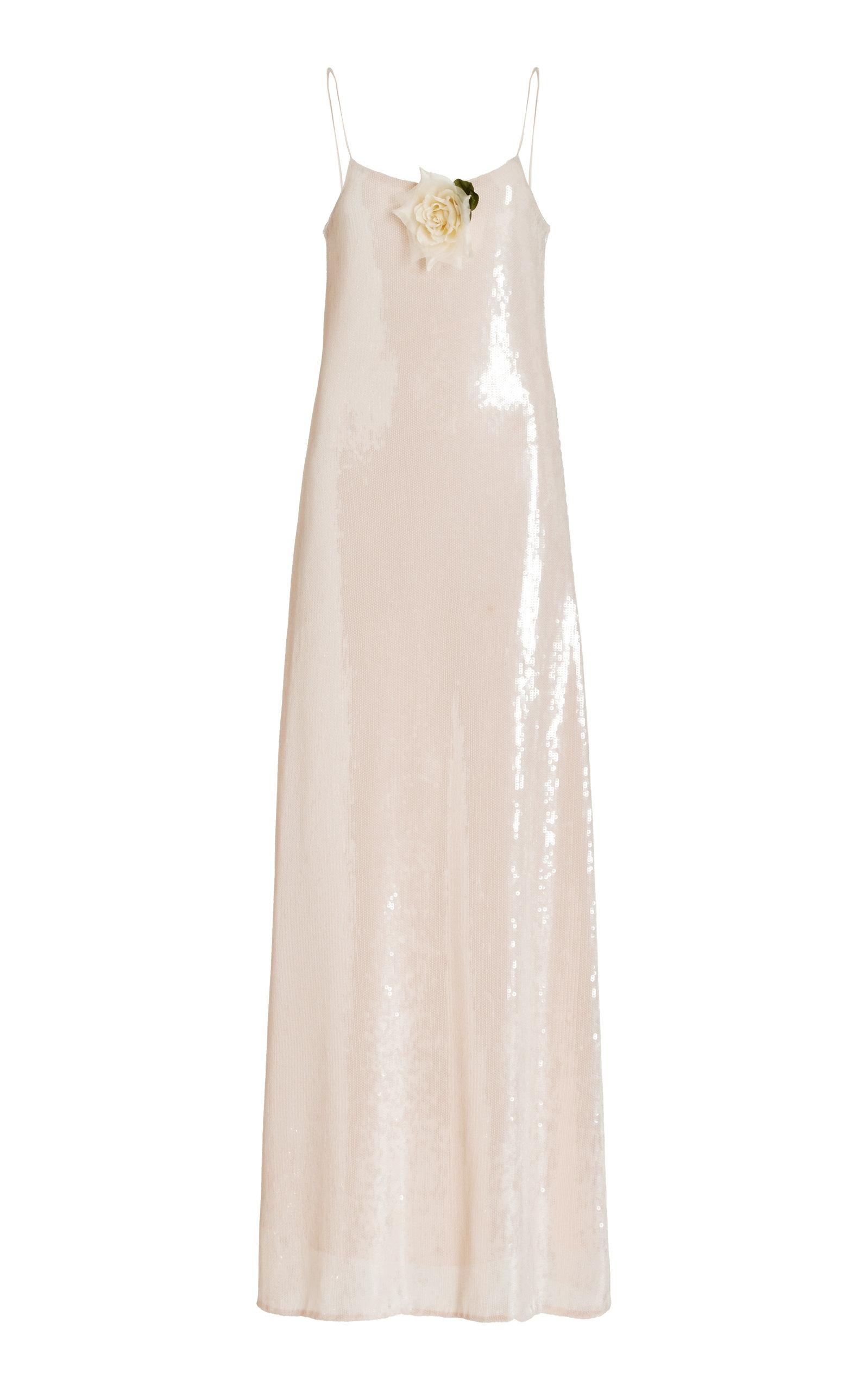 Rodarte Translucent Sequin Slip Dress And Bolero in White | Lyst