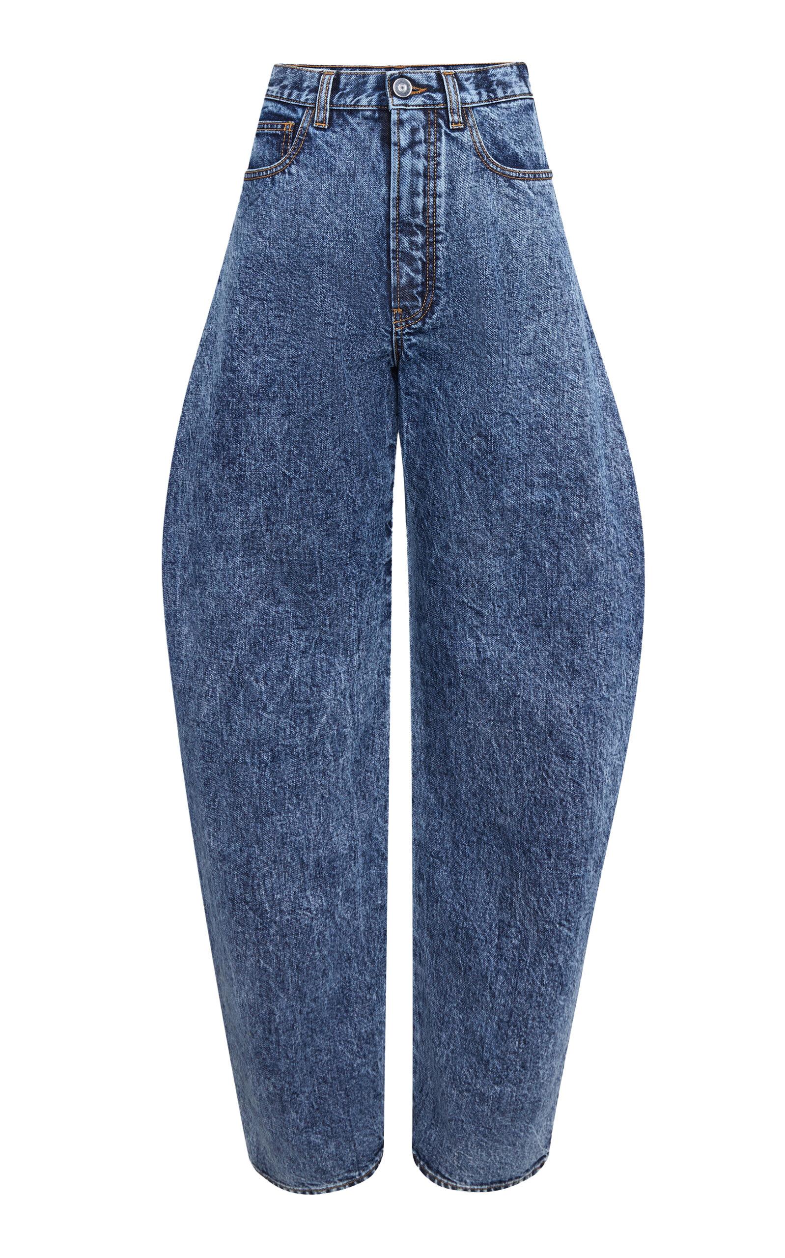 Alaïa Rigid High-rise Balloon Jeans in Blue | Lyst