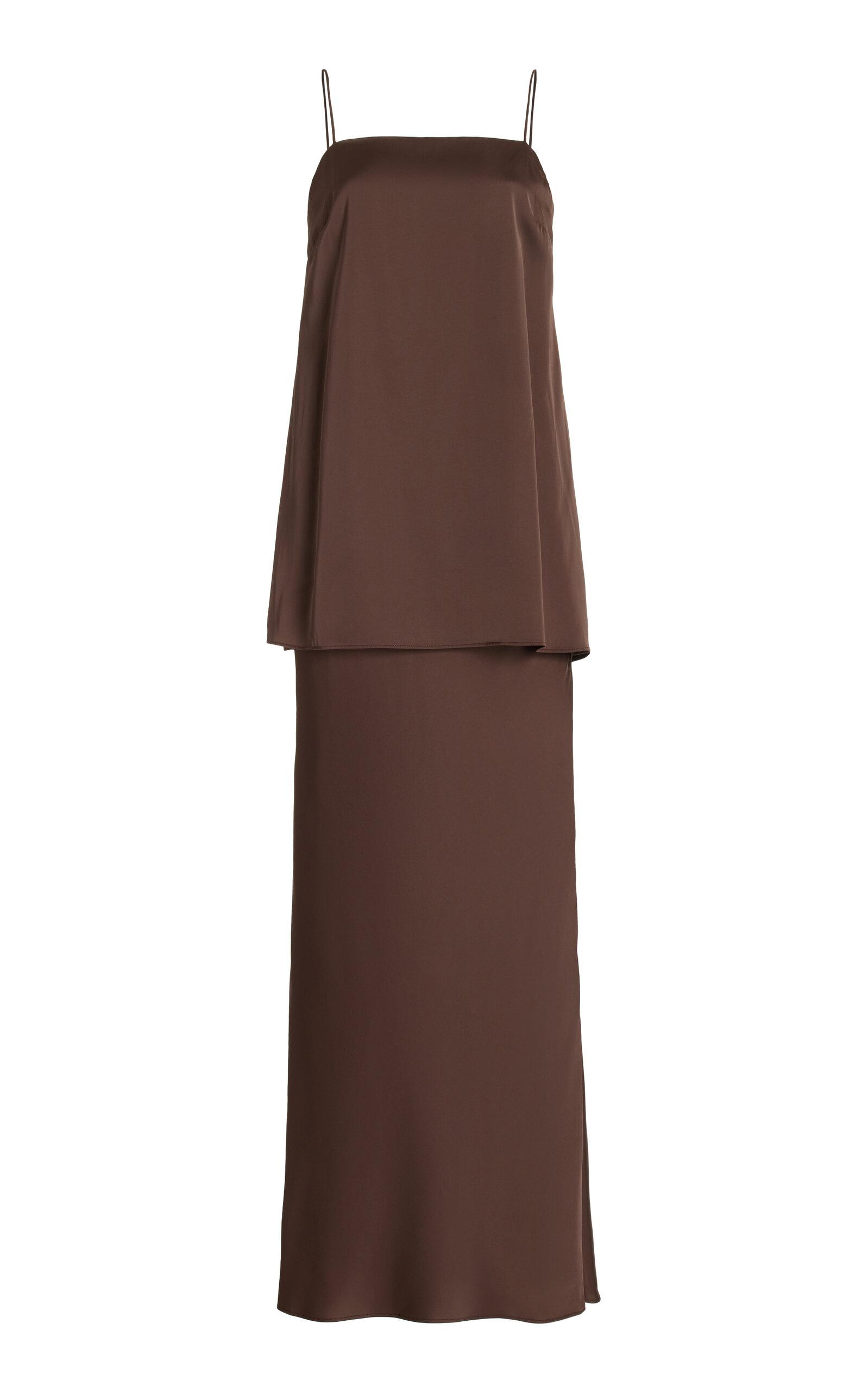 Significant Other Molly Satin Maxi Dress Set in Brown | Lyst Significant Other Molly Satin Maxi Dress Set in Brown | Lyst