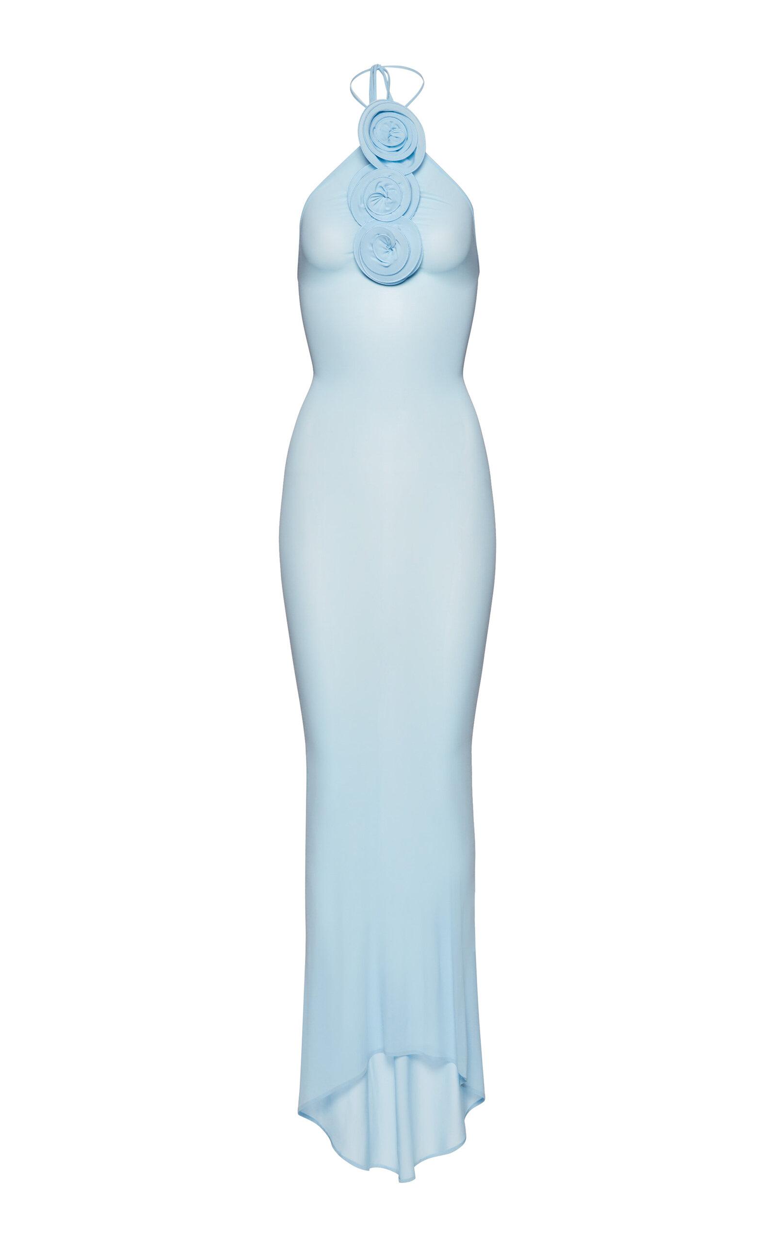 Magda Butrym Maxi Halter Dress in Blue | Lyst Magda Butrym Maxi Halter Dress in Blue | Lyst