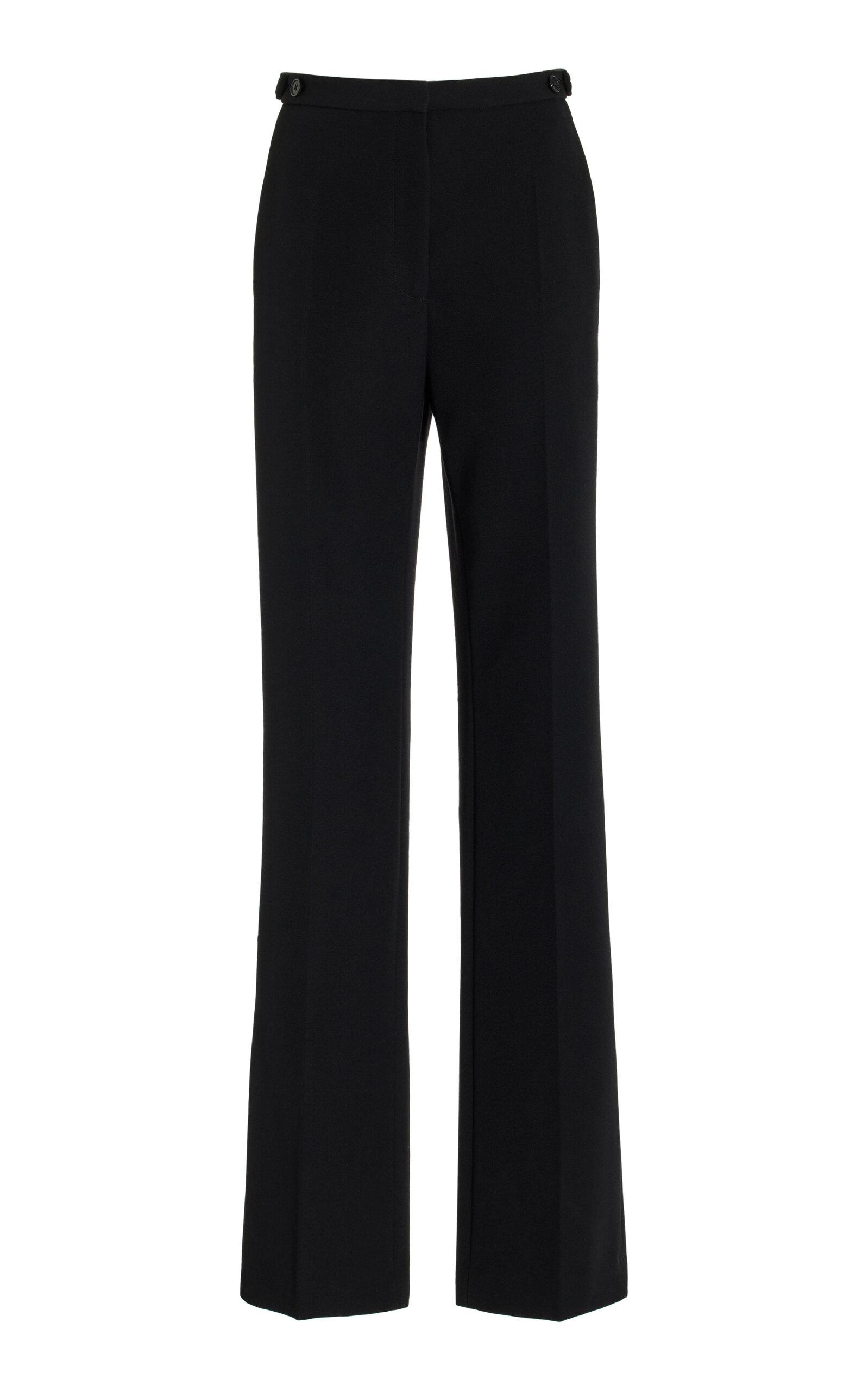 The Row Jesse Silk-paneled Wool Pants in Black | Lyst