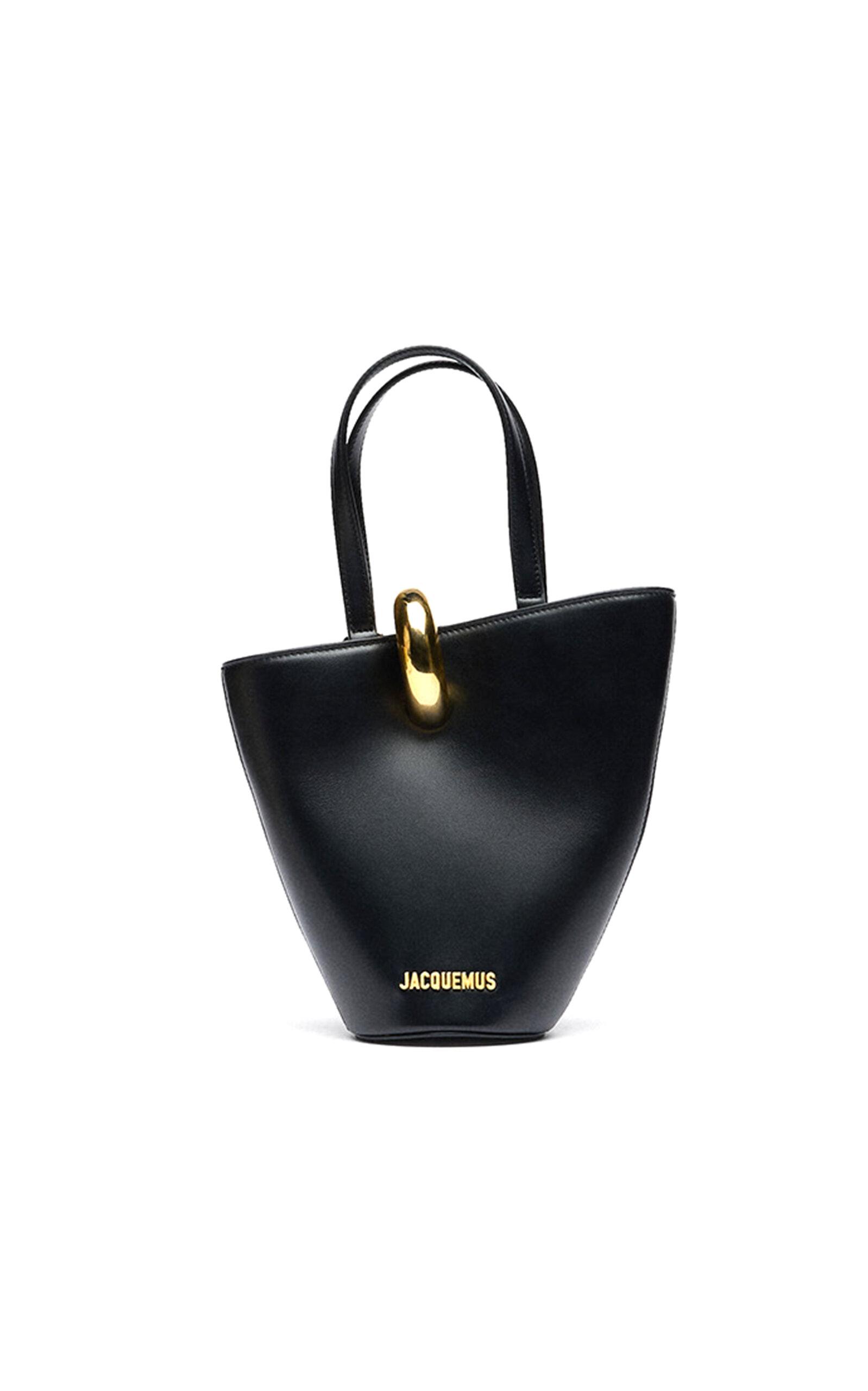 Jacquemus Leather Bucket Bag in Black | Lyst