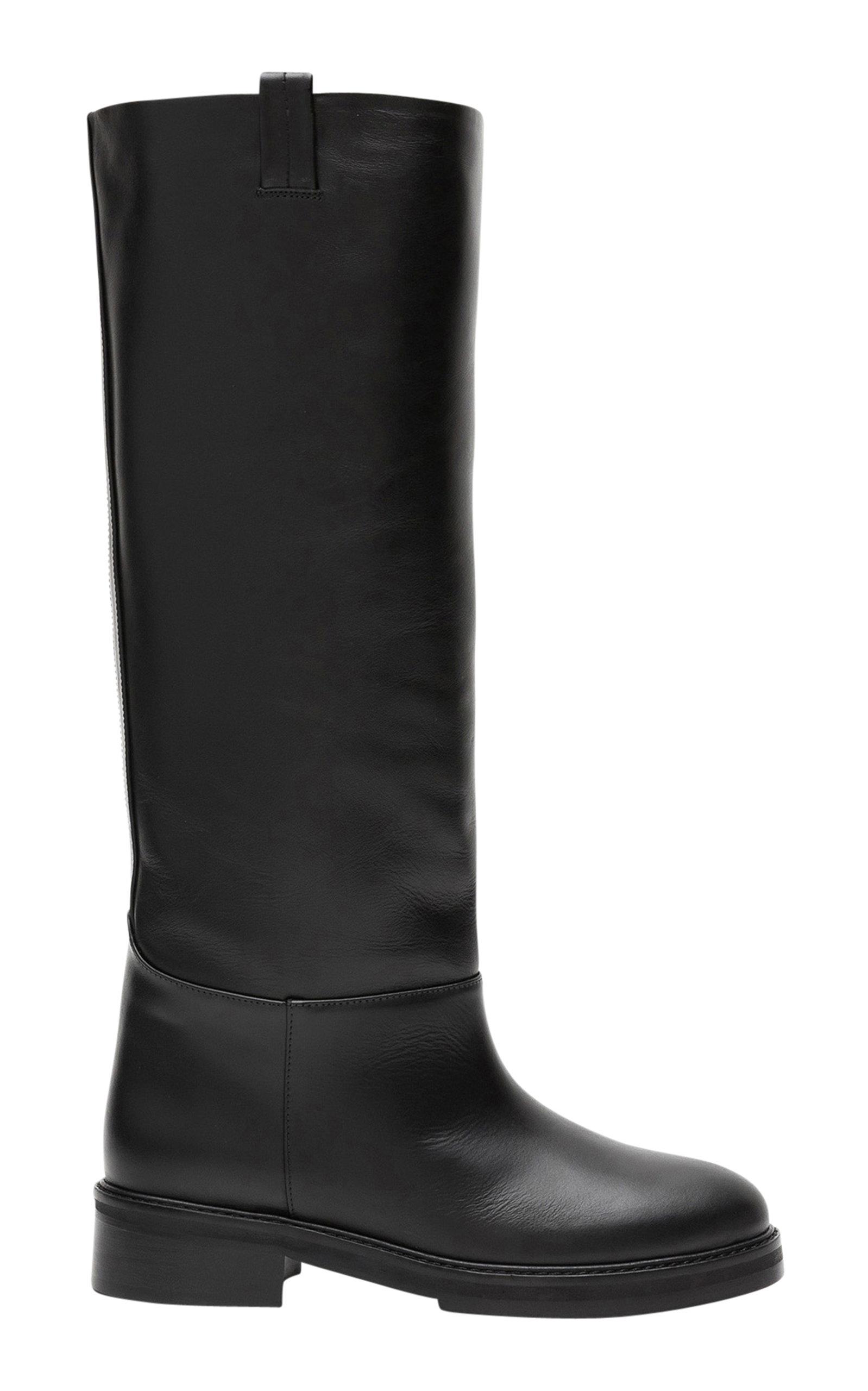 Flattered Frances Leather Knee High Boots in Black | Lyst