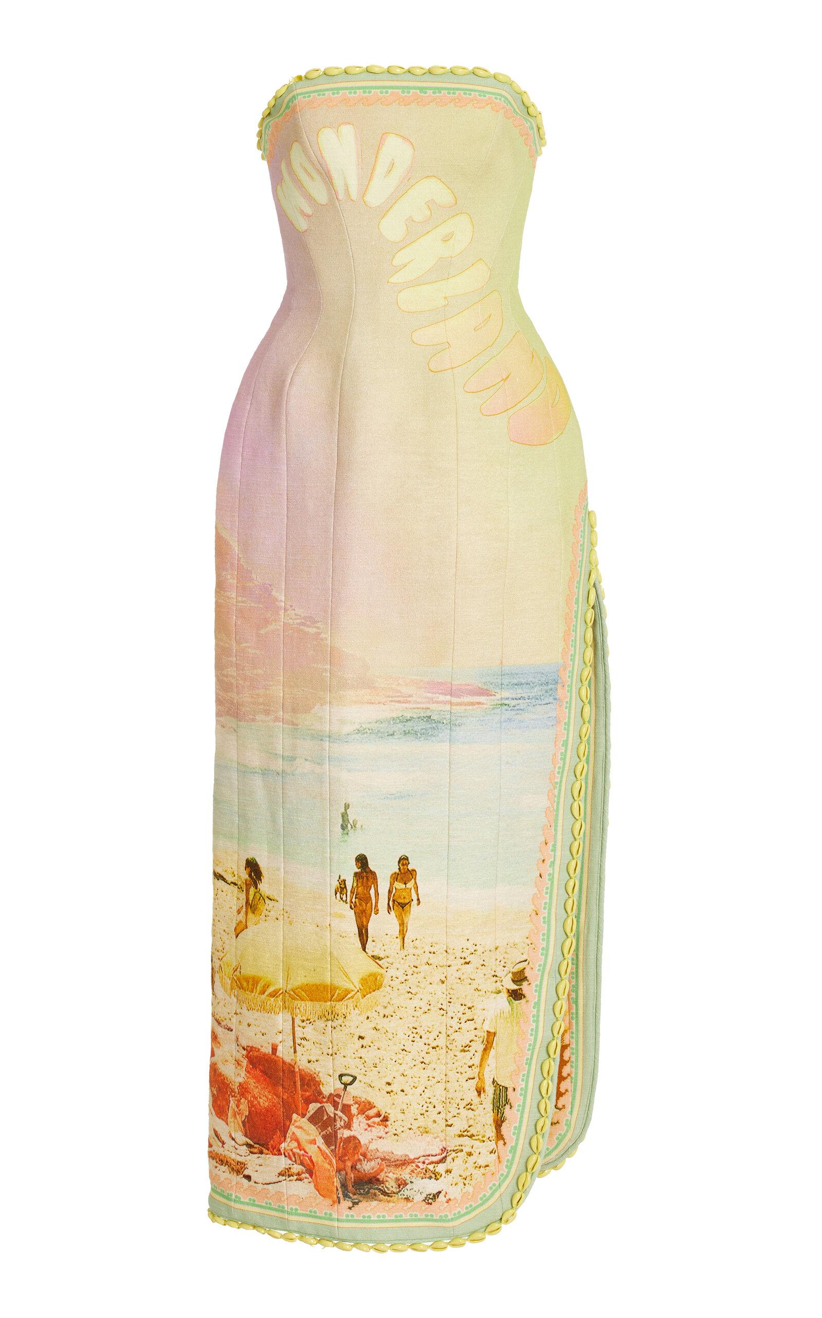 Zimmermann Coaster Structured Cotton And Linen Midi Dress | Lyst