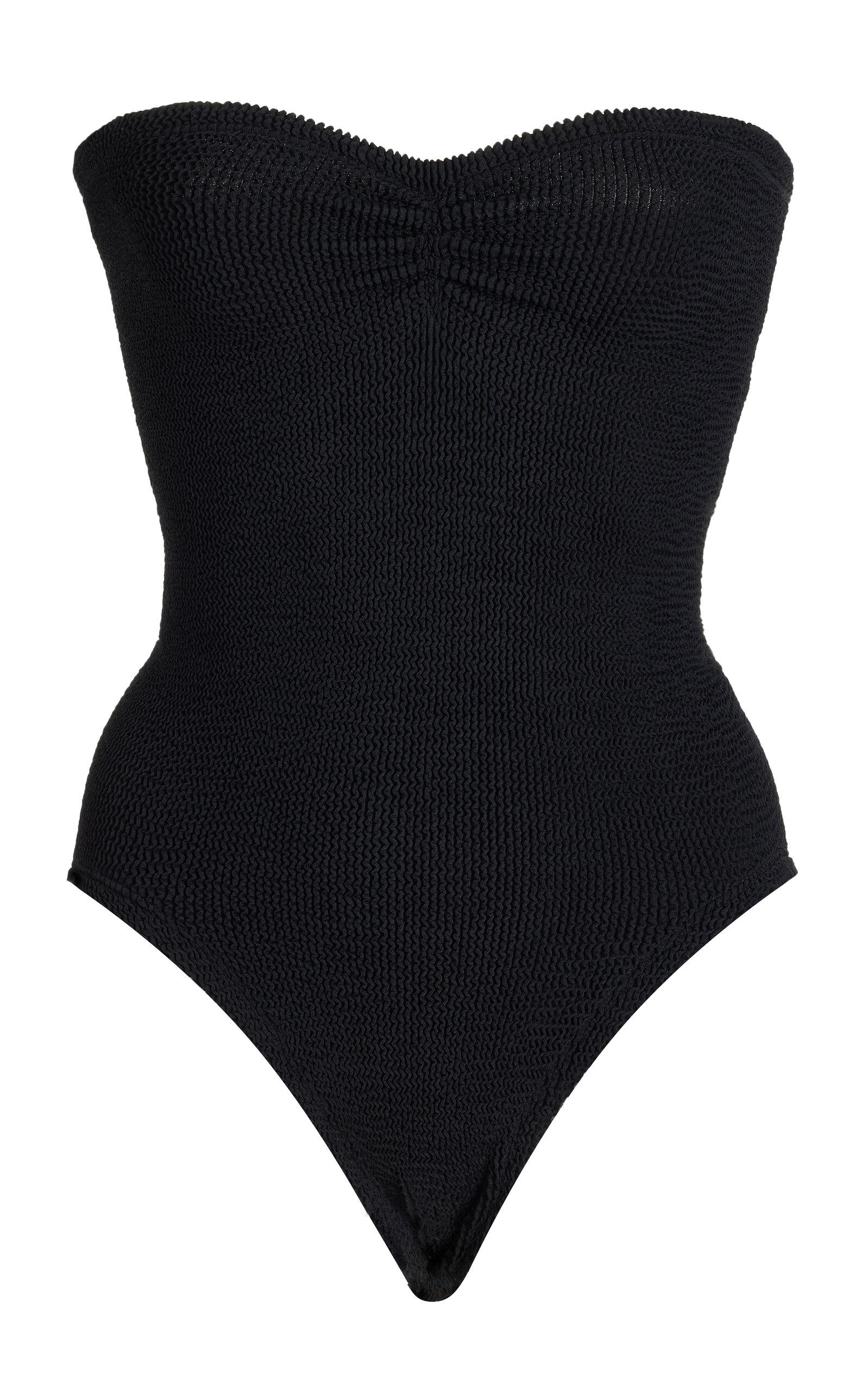 Hunza G Brooke Strapless One Piece Swimsuit In Black Lyst
