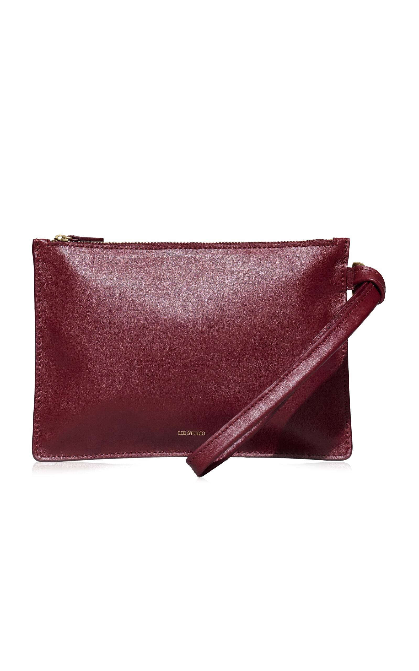 LIE STUDIO The Charlie Leather Clutch in Red | Lyst UK