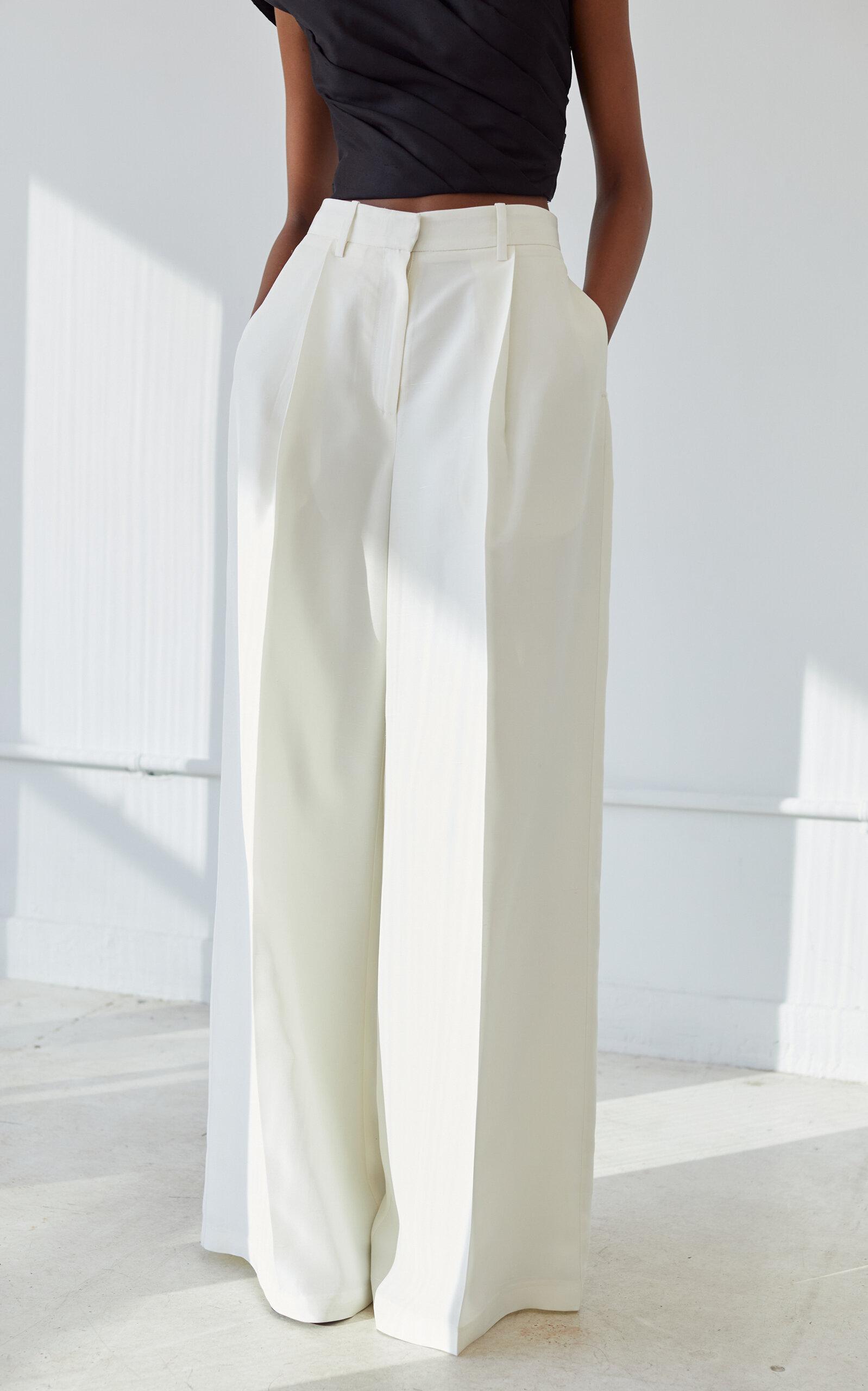Silk shantung pants store