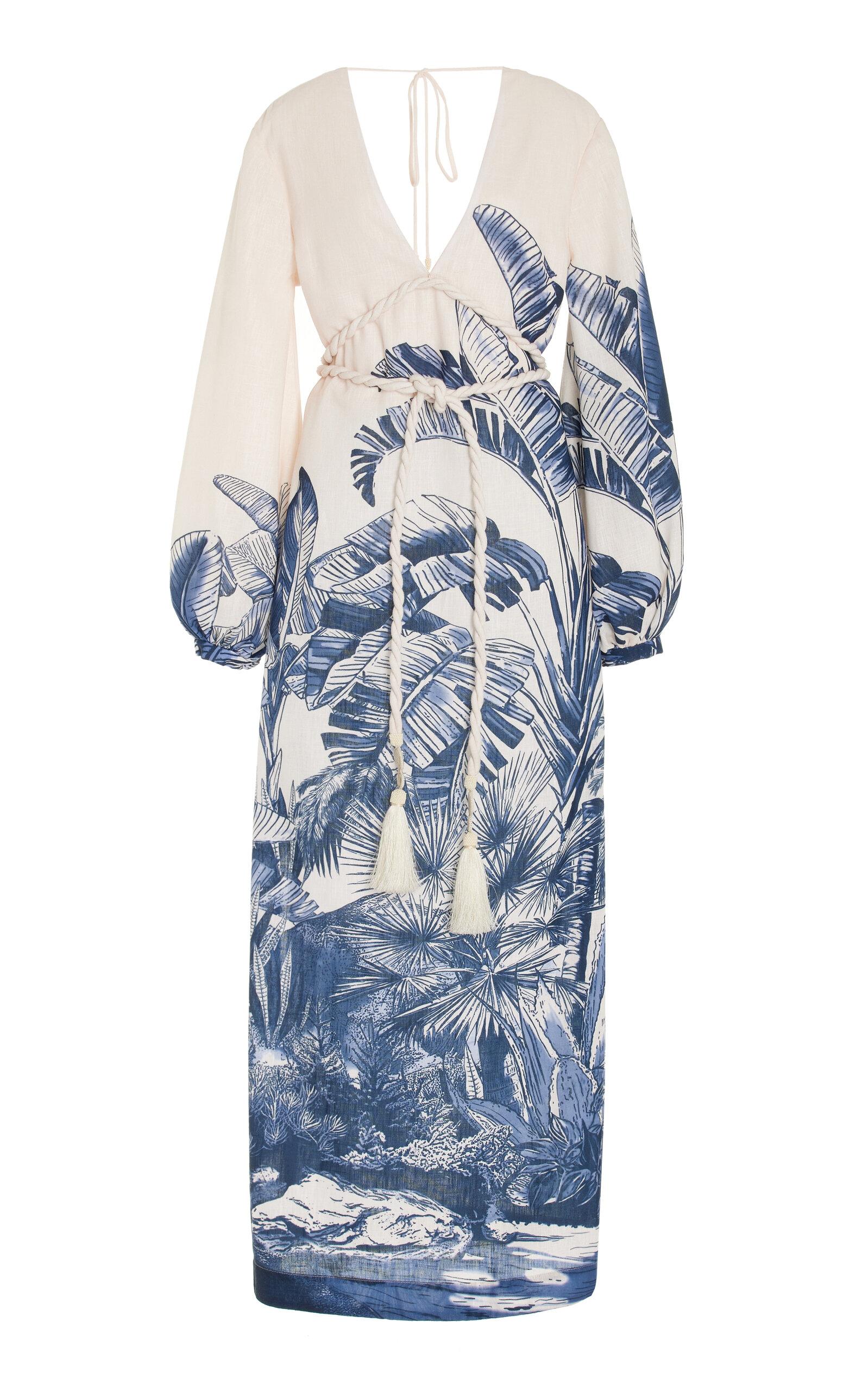ANDRES OTALORA Exclusive Playa Blanca Braid-detailed Linen Maxi Dress ...