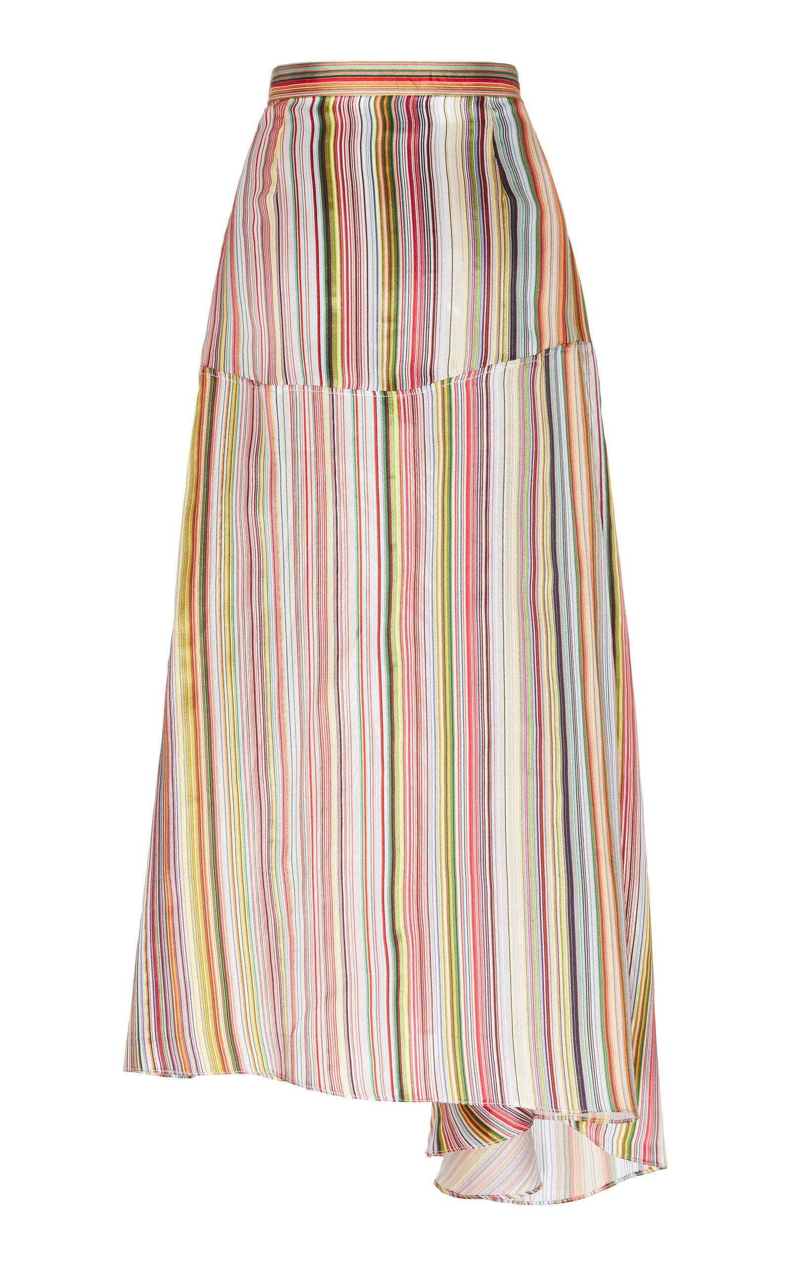 Rosie Assoulin Asymmetric High-waisted Chiffon Skirt - Lyst