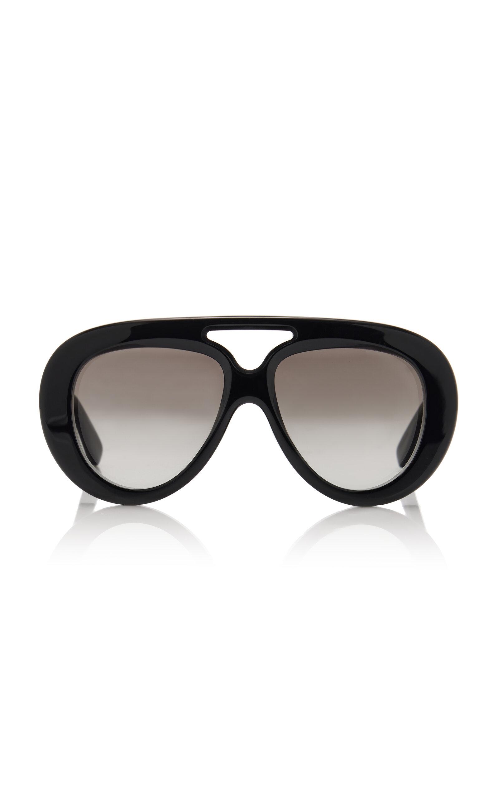Loewe Curvy Oversized Aviator-frame Acetate Sunglasses in Black | Lyst