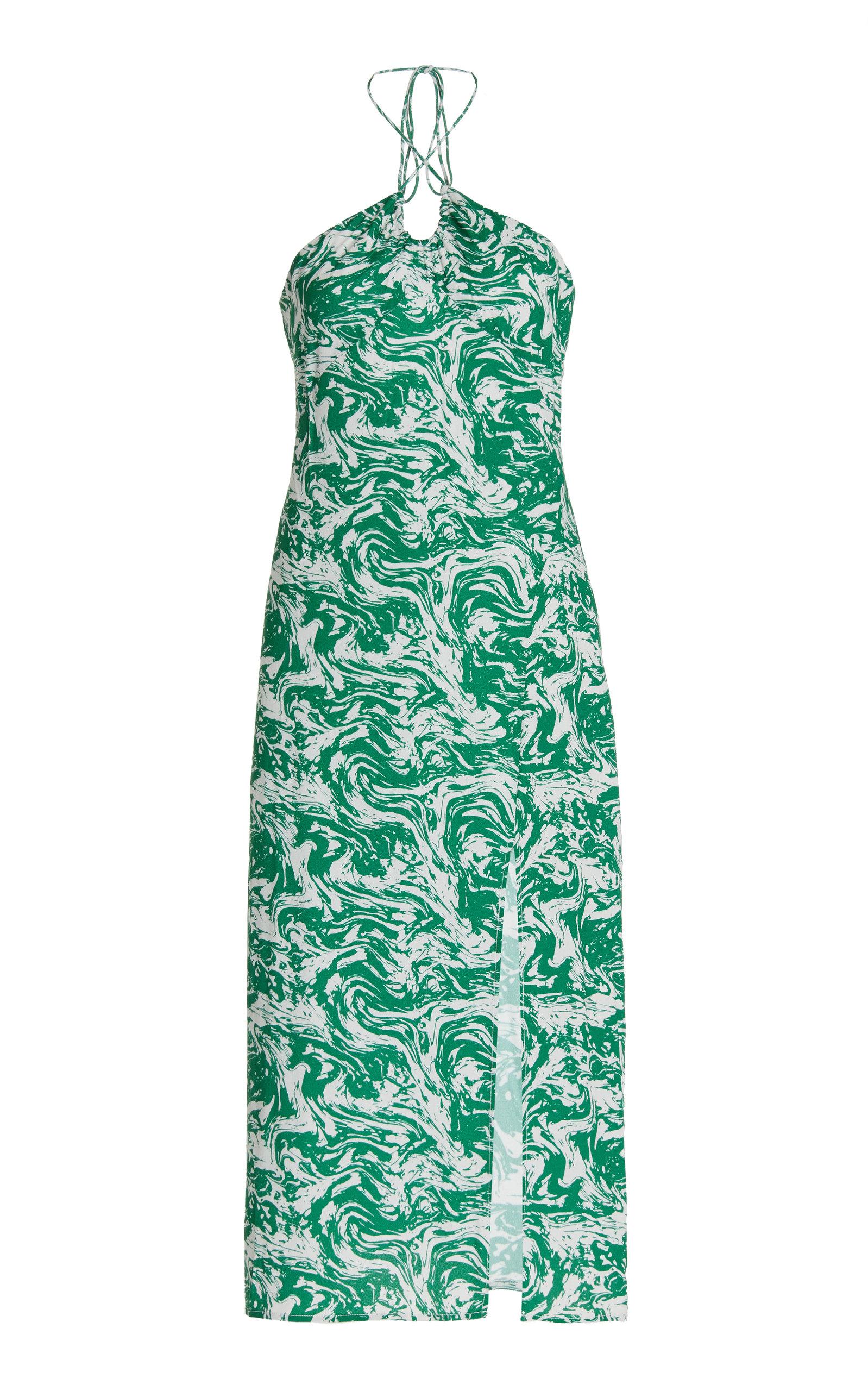 Third Form Marble printed Crepe Midi Slip Dress In Green Lyst