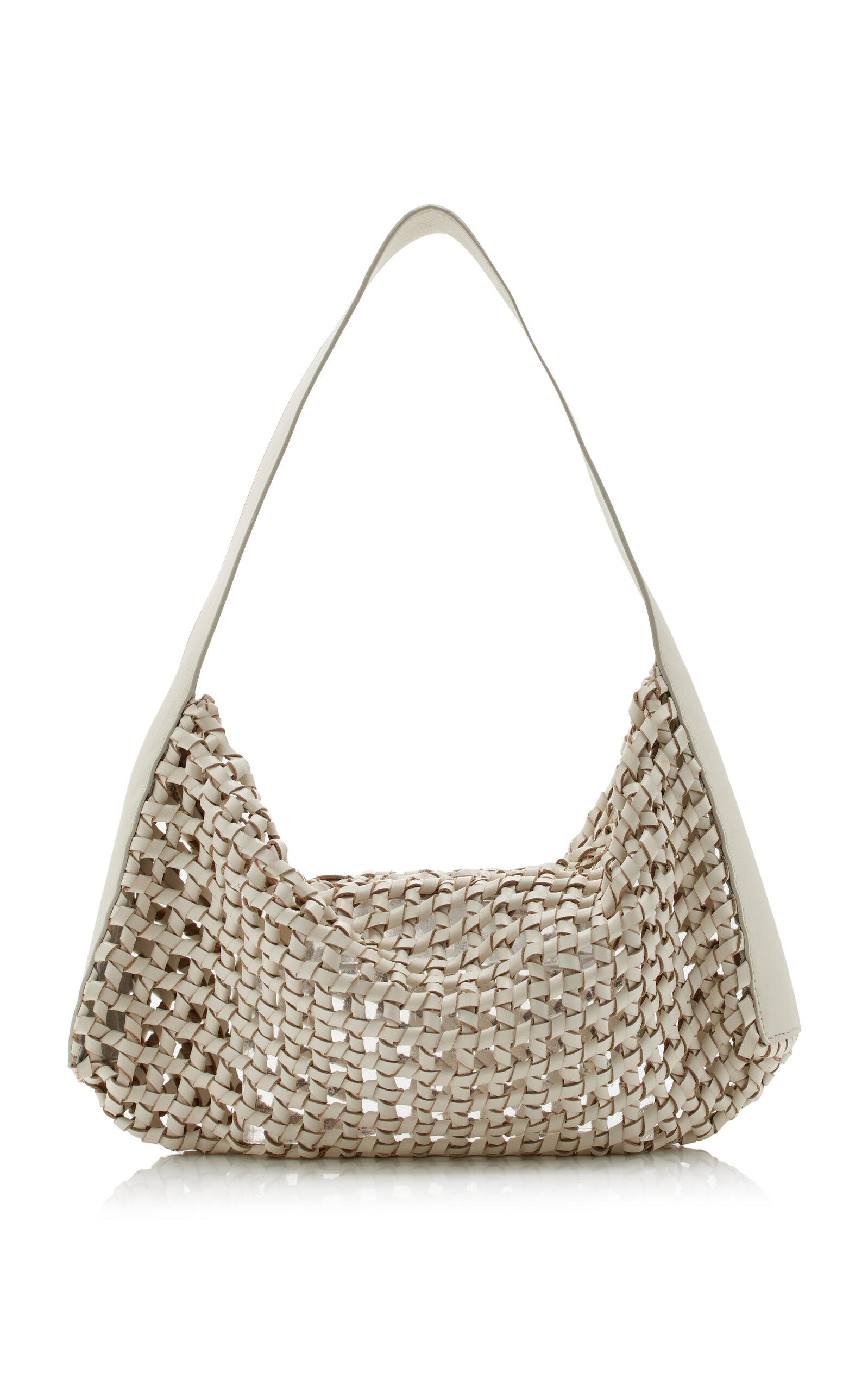 St. Agni Macrame Leather Mesh Bag in White | Lyst