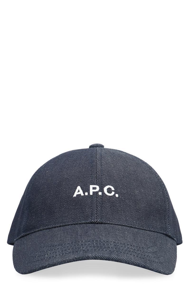 A.P.C. Charlie Logo Baseball Cap in Blue for Men | Lyst UK
