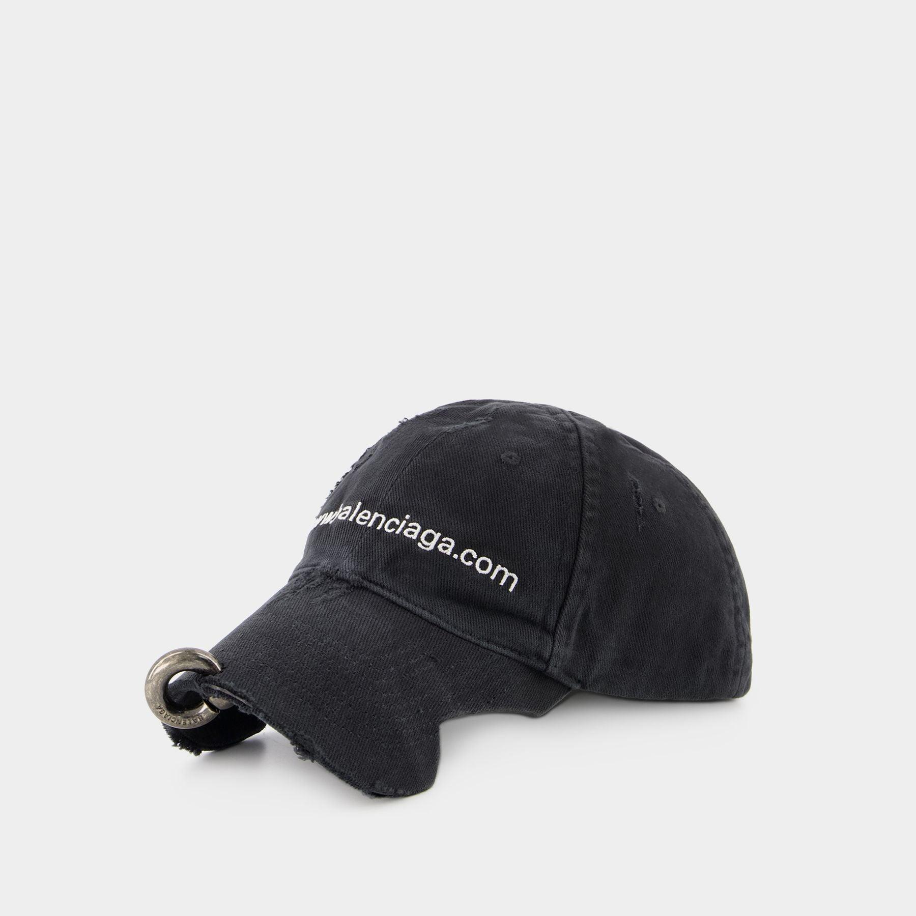 Balenciaga Piercing Hat - - Cotton - Washed Black | Lyst