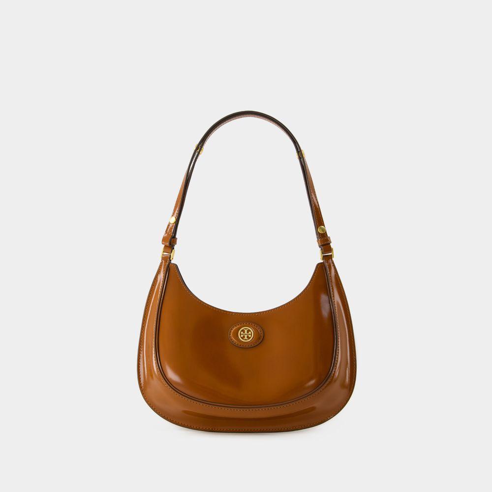 Tory Burch Robinson Crescent Hobo Bag in Brown | Lyst