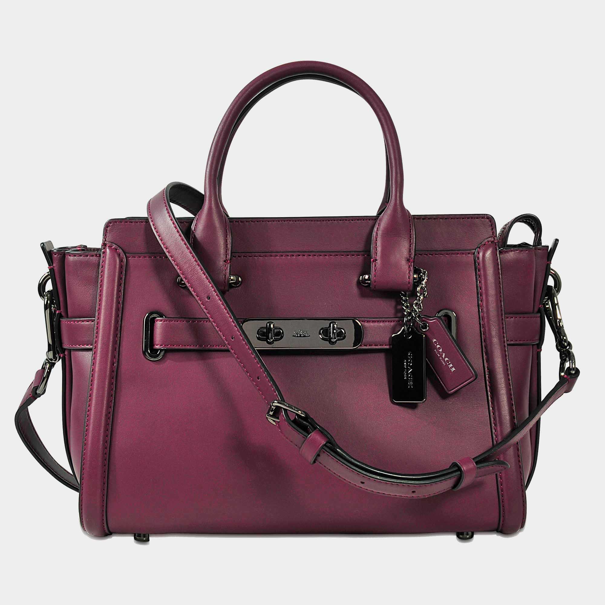 COACH Leather Swagger 27 Bag in Red - Lyst