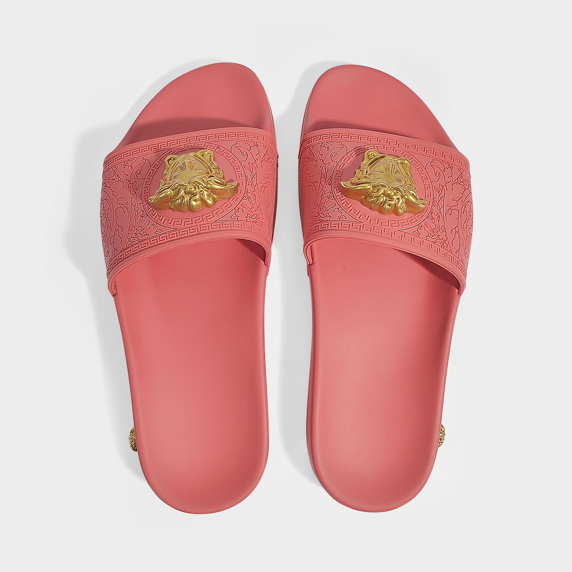 Pink Lv Pool Slides With Pump And Pump | semashow.com