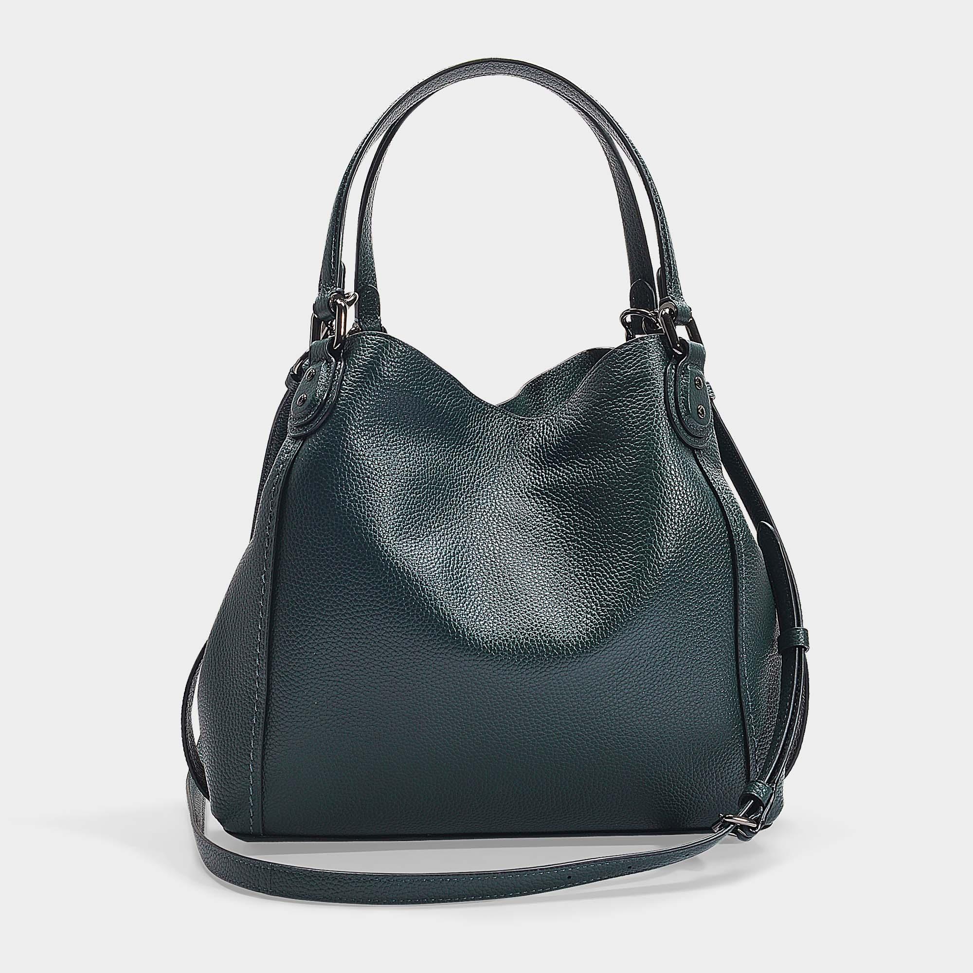 Coach Red Pebble Leather Edie 28 Shoulder Bag | semashow.com