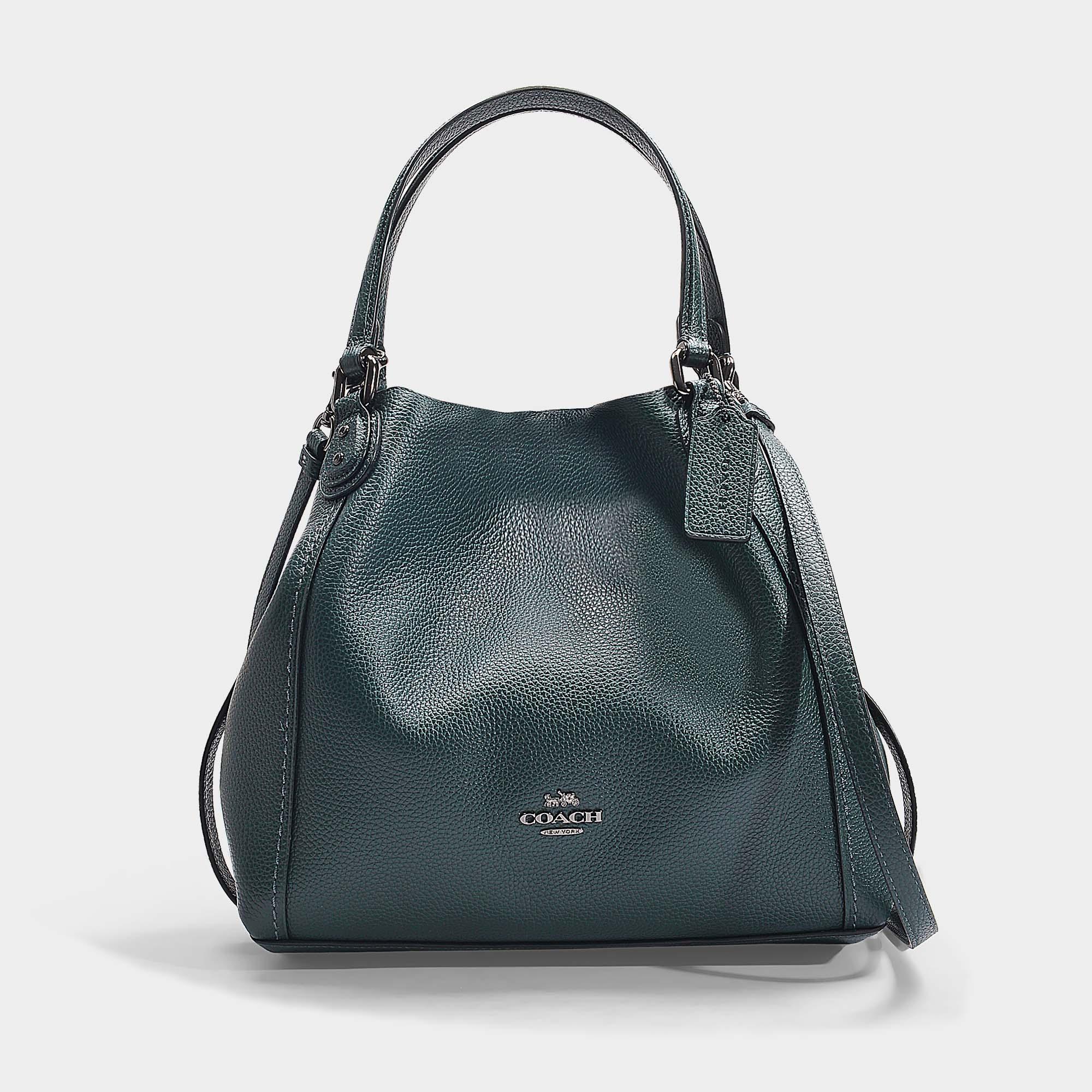 Coach Red Pebble Leather Edie 28 Shoulder Bag | semashow.com