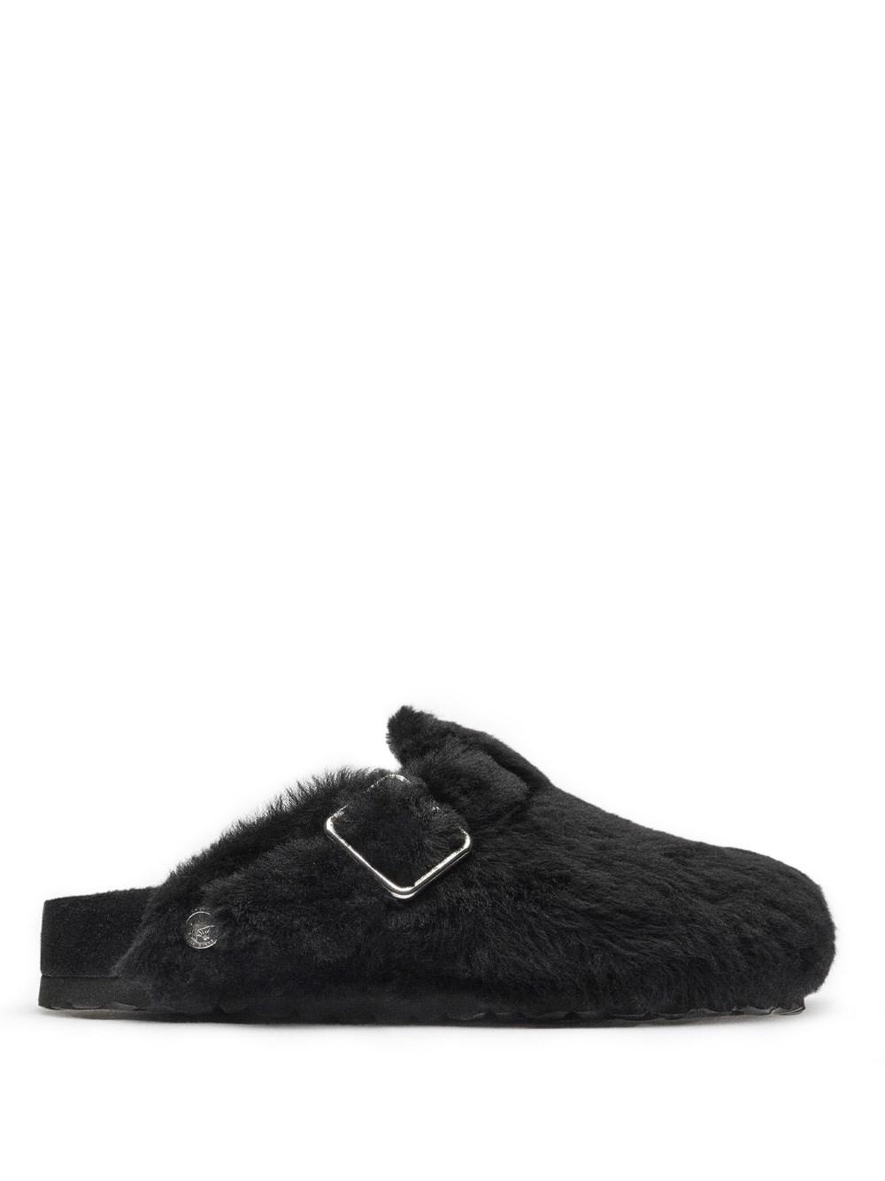 Birkenstock 1774 Shearling Boston Clogs in Black for Men | Lyst