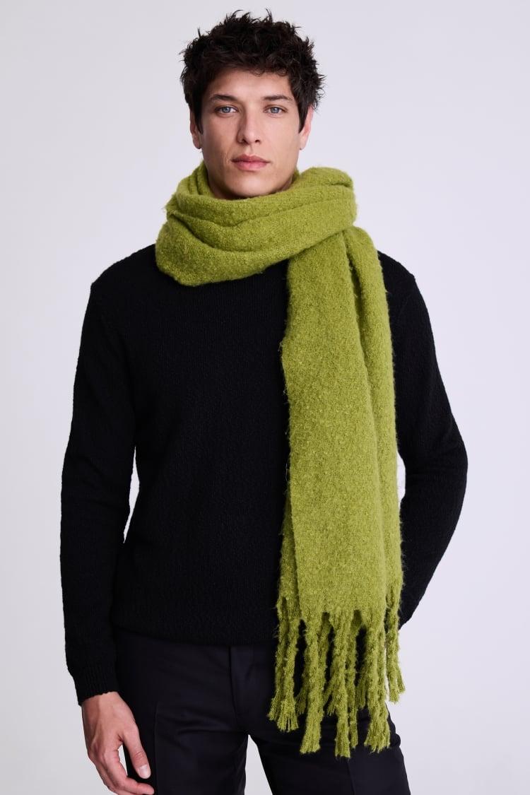 Moss Oversized Fluffy Scarf in Green for Men | Lyst UK