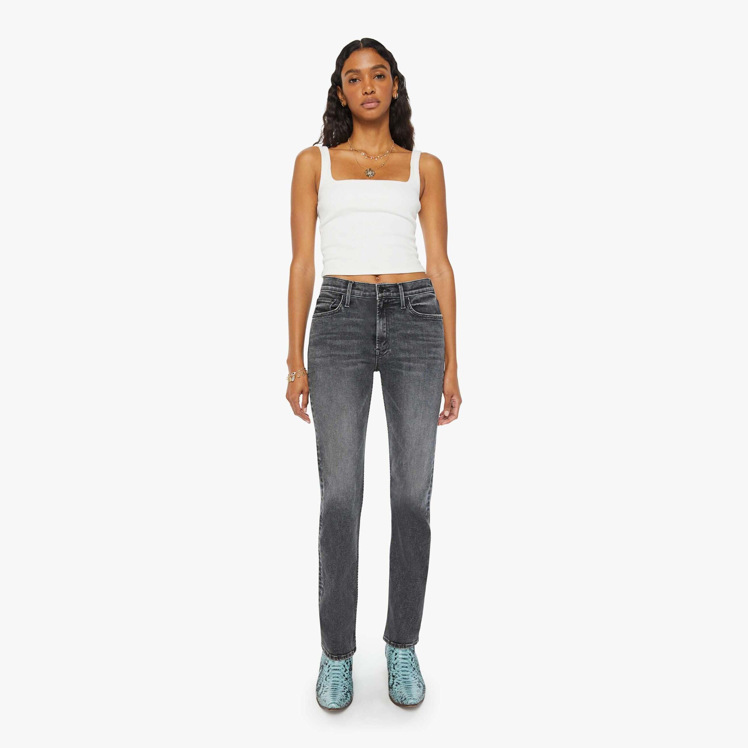 Mother The Mid Rise Rider Skimp I Hate Snakes Jeans in Blue | Lyst UK
