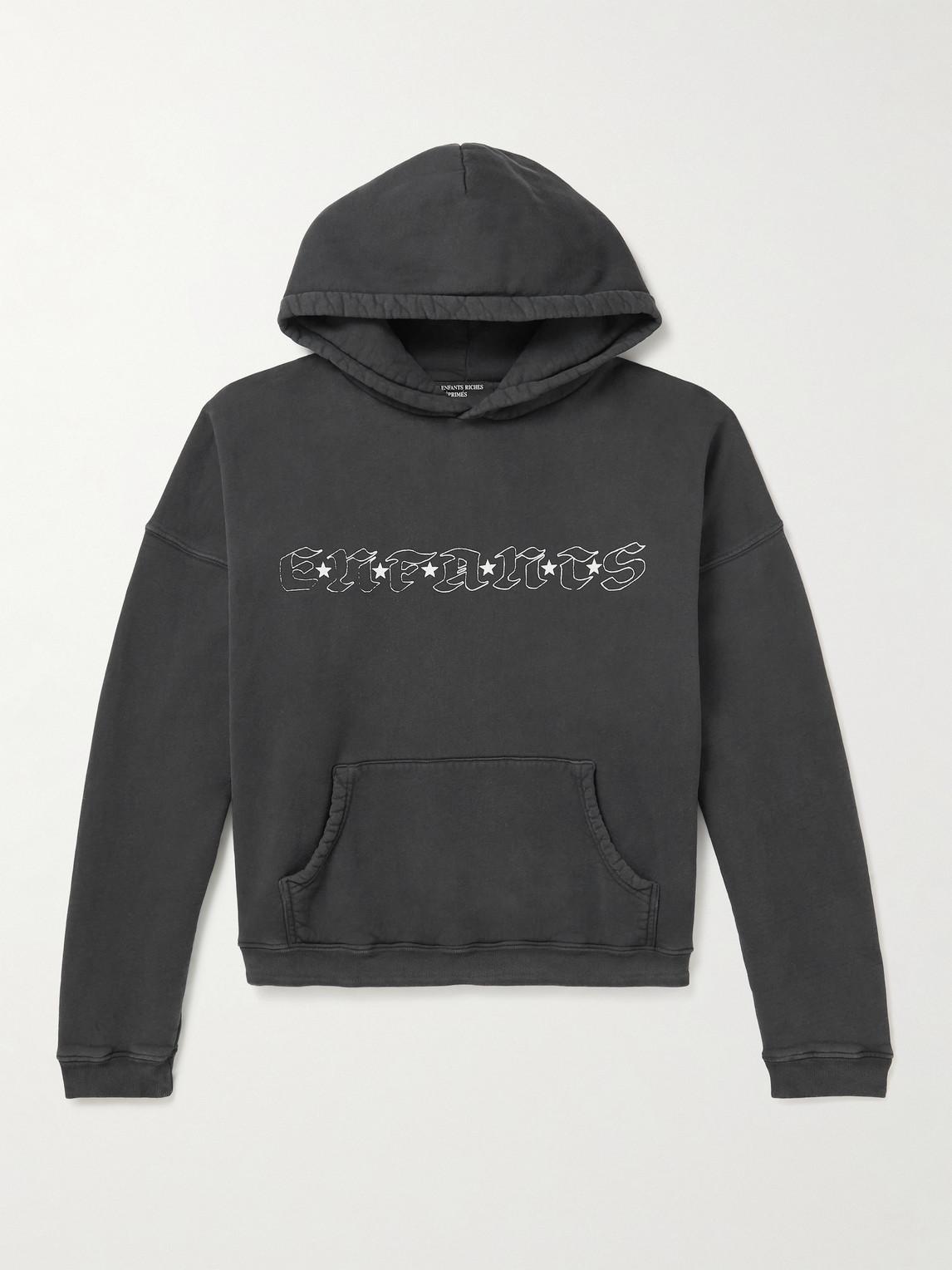 Enfants Riches Deprimes Logo-print Cotton-jersey Hoodie in Grey for Men ... Enfants Riches Deprimes Logo-print Cotton-jersey Hoodie in Grey for Men ...