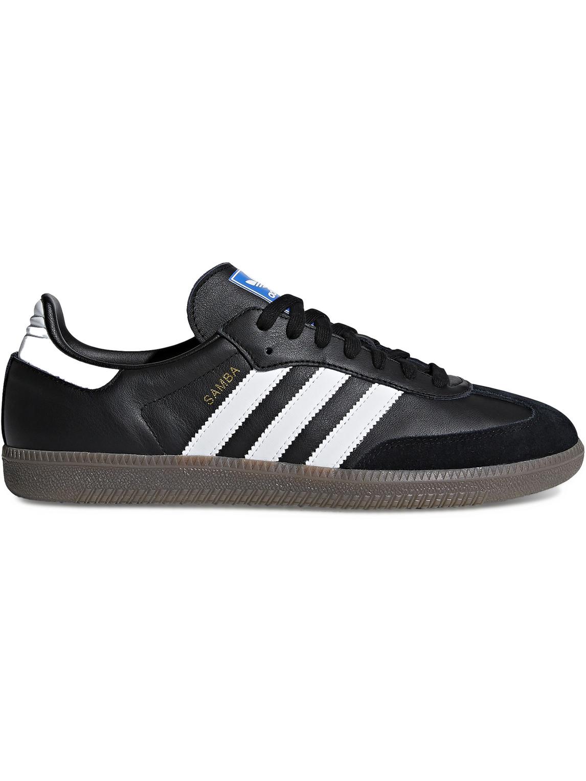 adidas Originals Samba Og Suede-trimmed Leather Sneakers in Black for ...