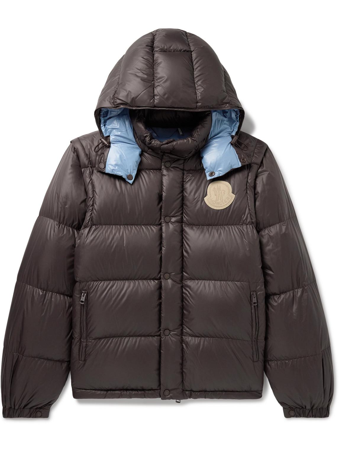 Moncler Cyclone Convertible Logo-appliquéd Quilted Shell Hooded Down ...