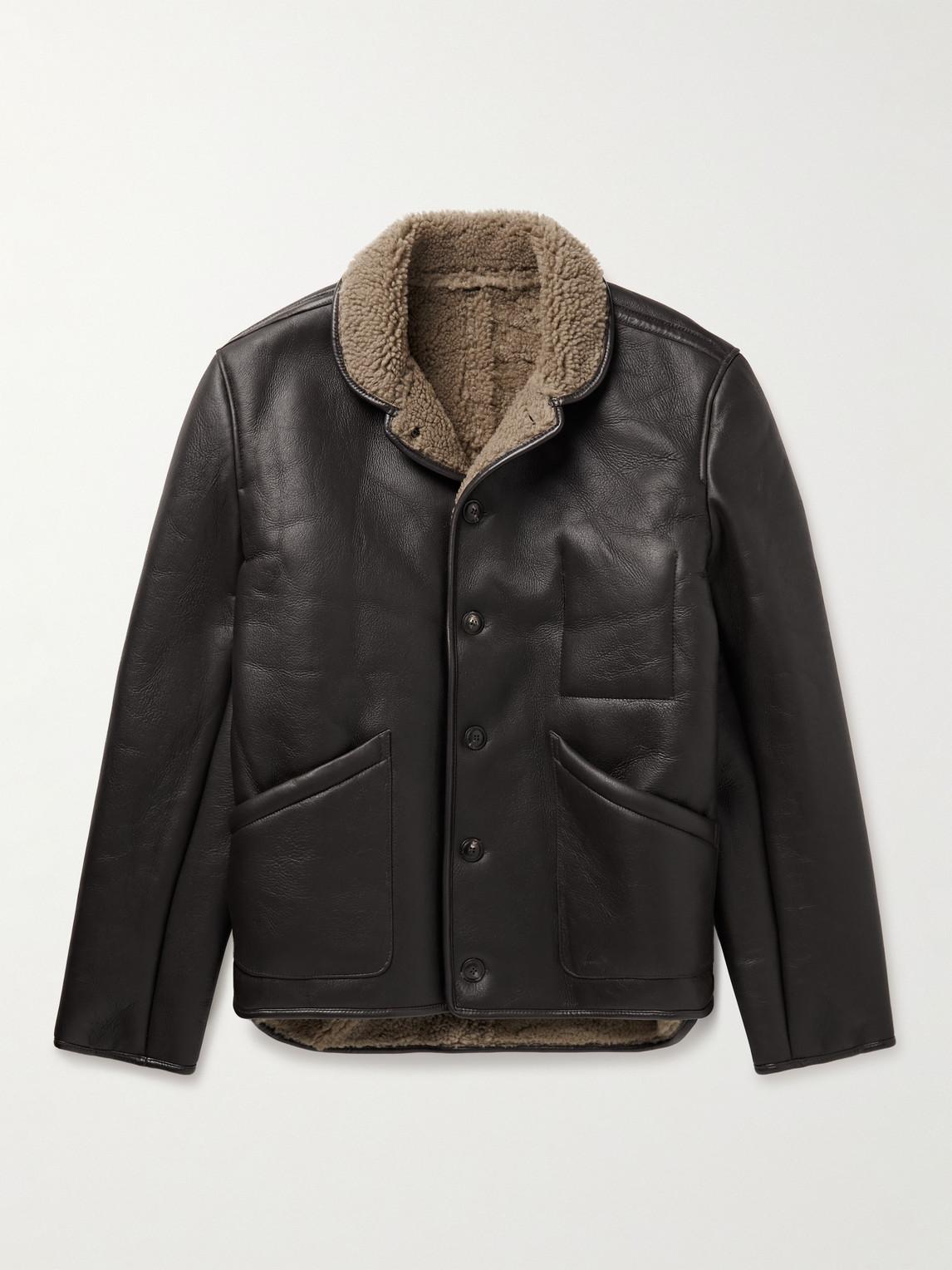 YMC Brainticket Mk1 Shawl-collar Shearling Jacket in Black for Men ...