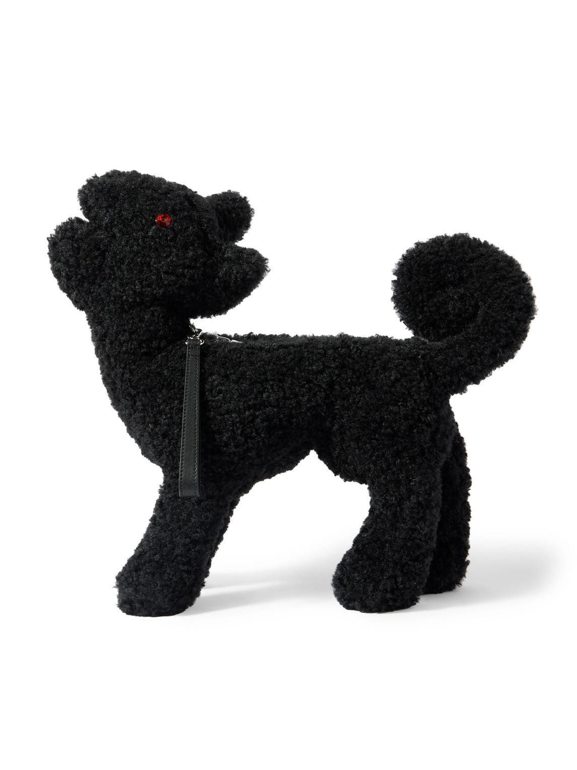 Simone Rocha Creature Crystal-Embellished Faux Shearling Pouch in Black ...