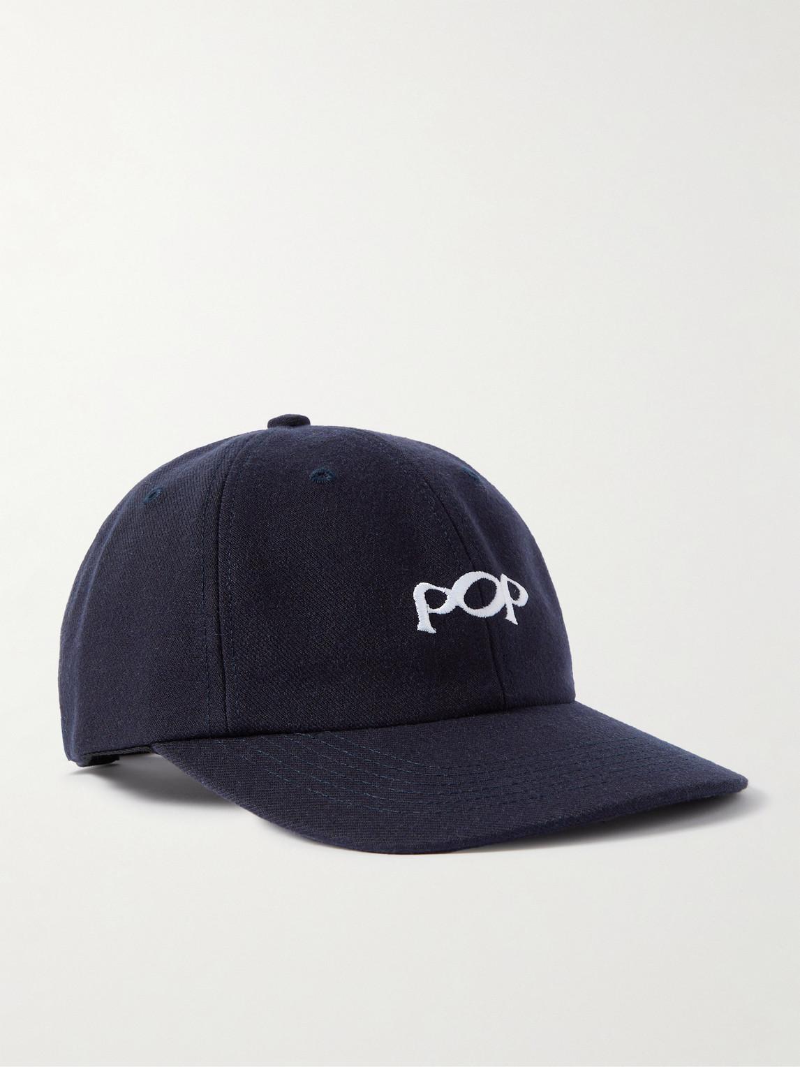 Pop Trading Co. Bob Logo-Embroidered Cotton-Twill Baseball Cap in Blue ...