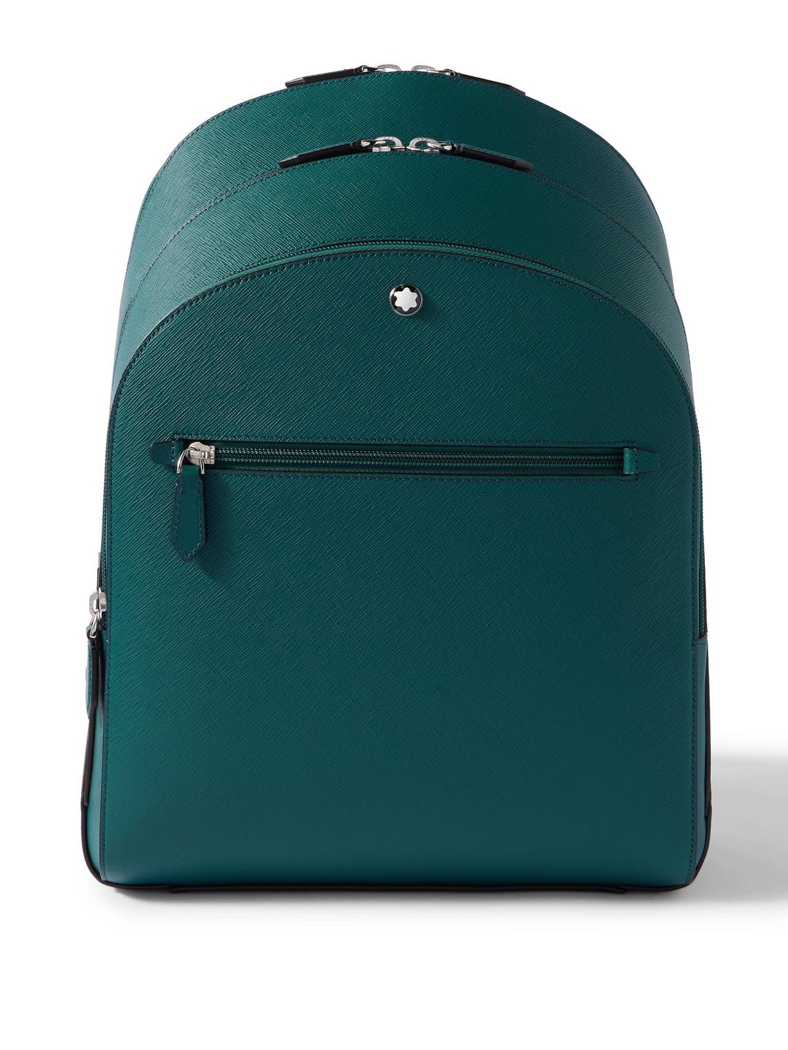 Montblanc Sartorial Medium Cross-grain Leather Backpack in Green for ...