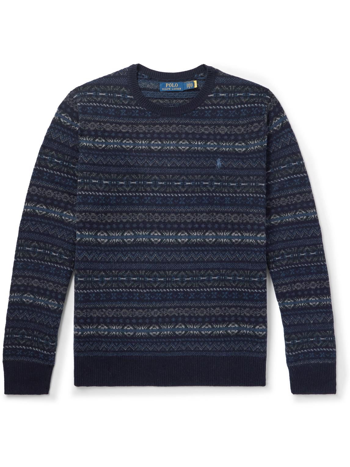 Polo Ralph Lauren Fair Isle Wool Sweater in Blue for Men | Lyst