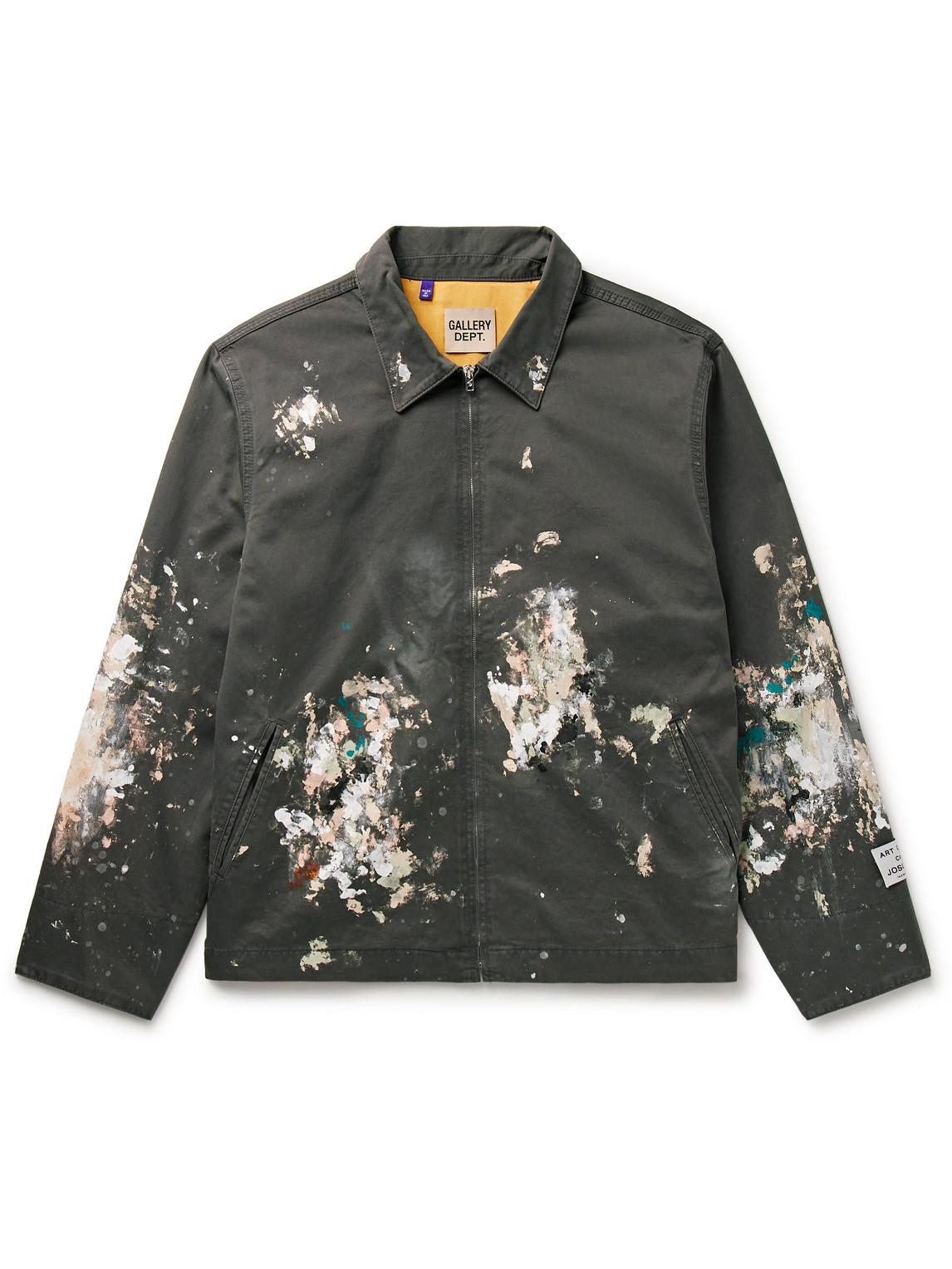 GALLERY DEPT. Montecito Paint-Splattered Cotton-Twill Jacket in Black ...