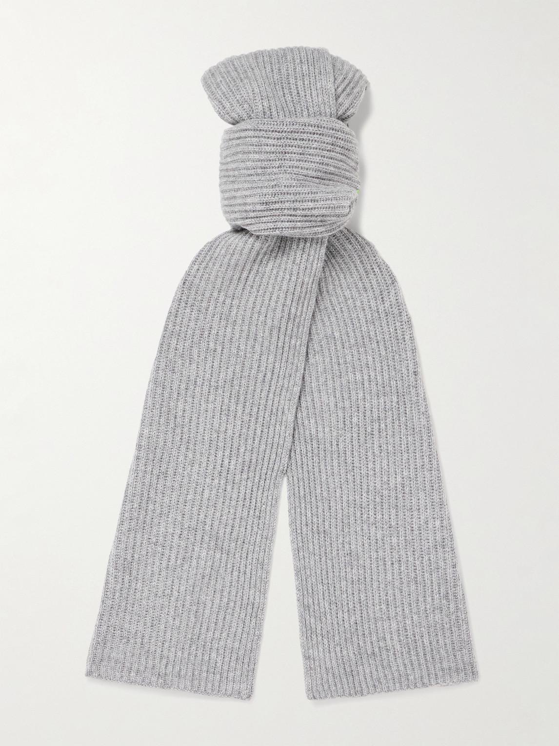 MR P. Ribbed Cashmere Scarf in White for Men | Lyst UK