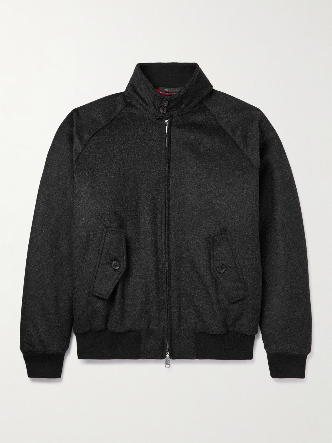 Baracuta G9 Af Melton Wool-blend Harrington Jacket in Black for Men ...