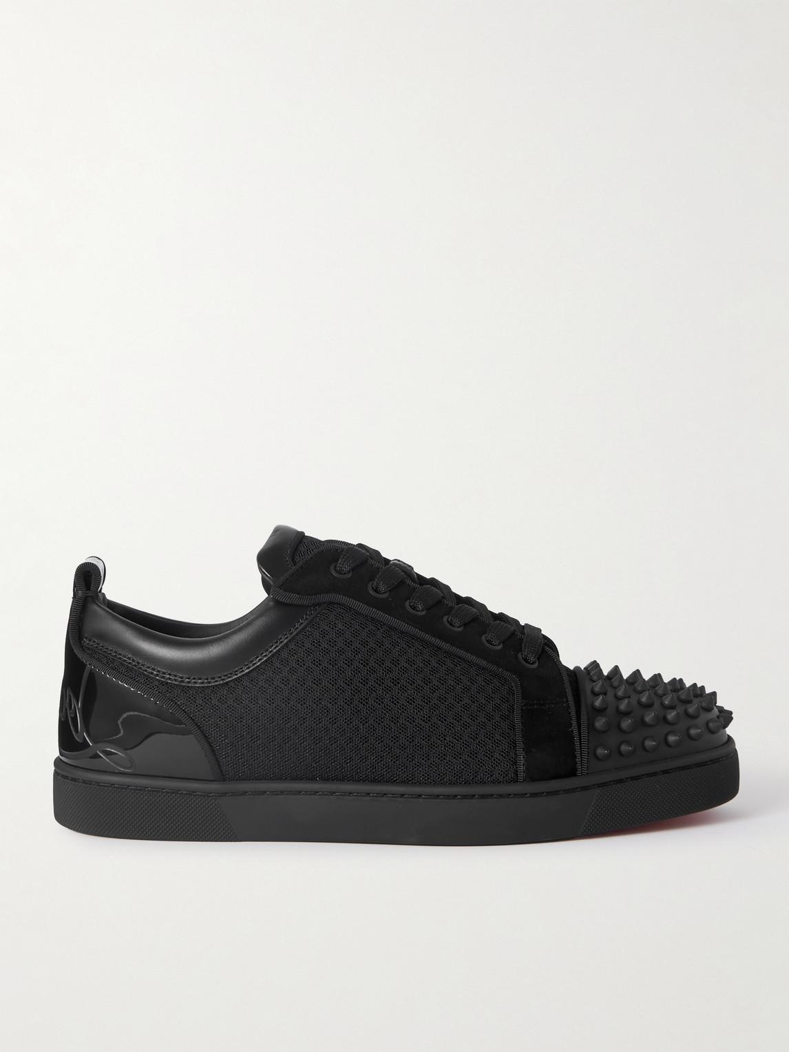 Christian Louboutin Fun Louis Junior Spikes Leather Sneaker in Black ...