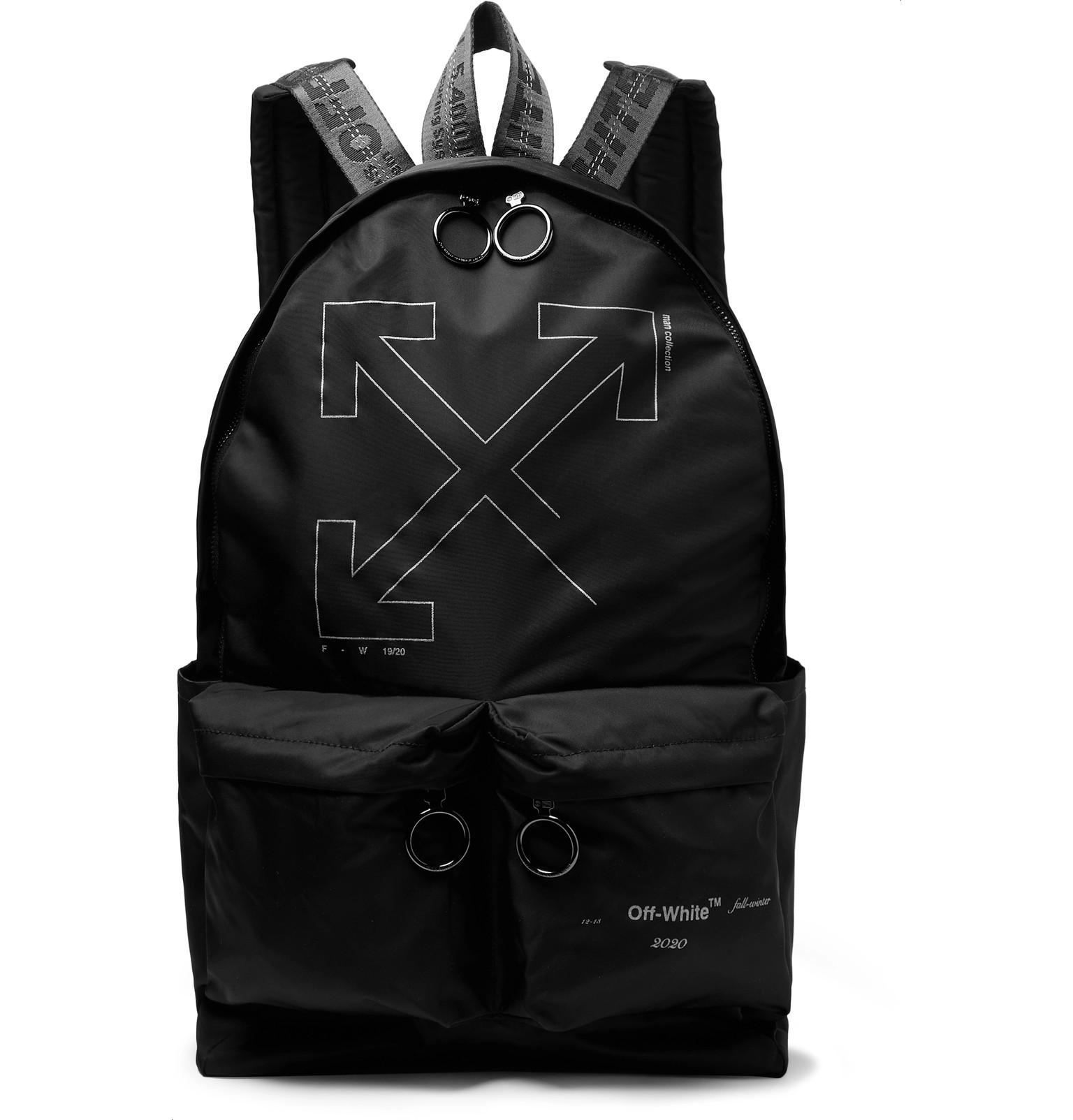 Off-White c/o Virgil Abloh Unfinished Logo-print Shell Backpack in ...