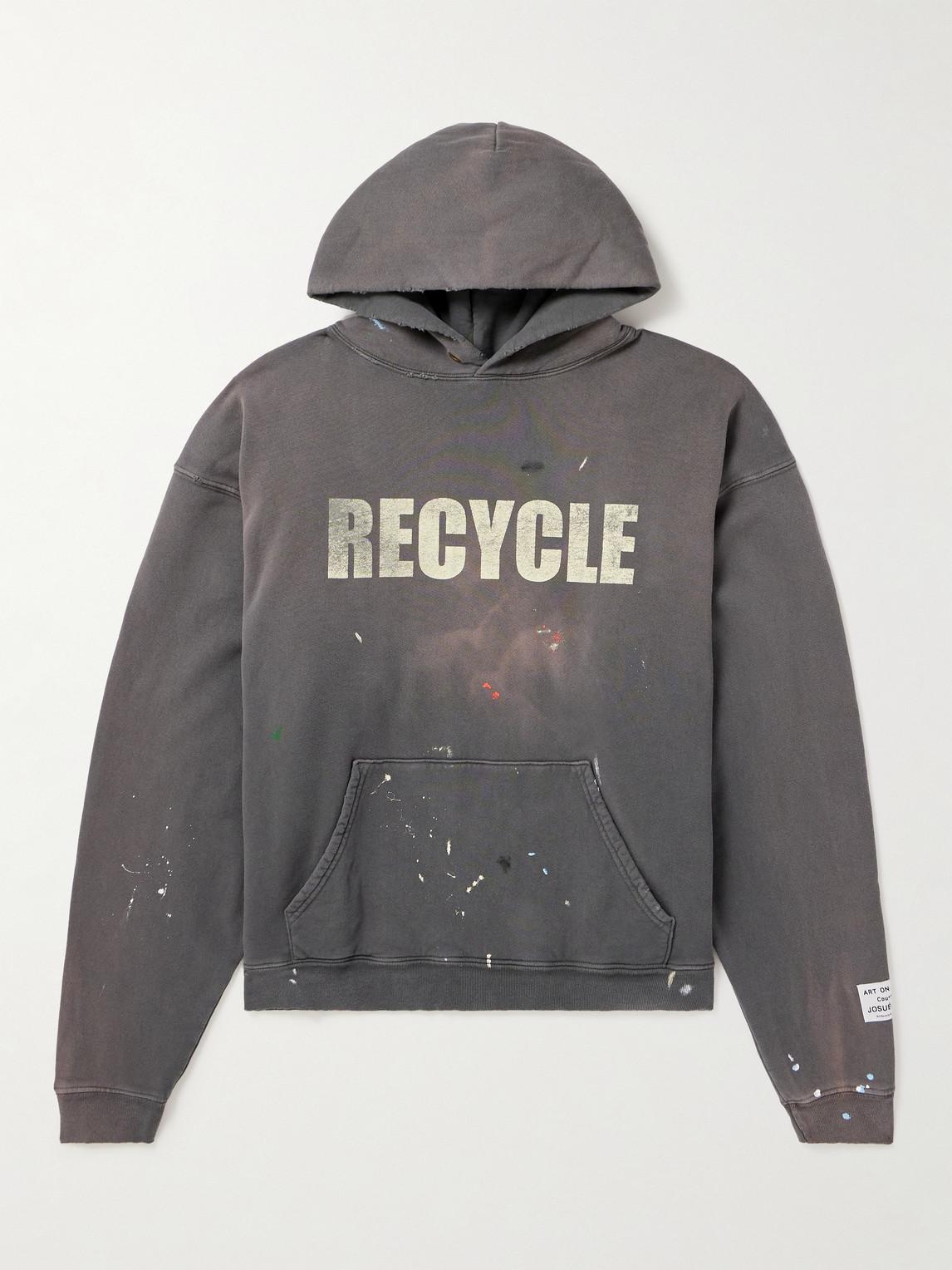 GALLERY DEPT. 90's Recycle Distressed Printed Cotton-jersey Hoodie in ...