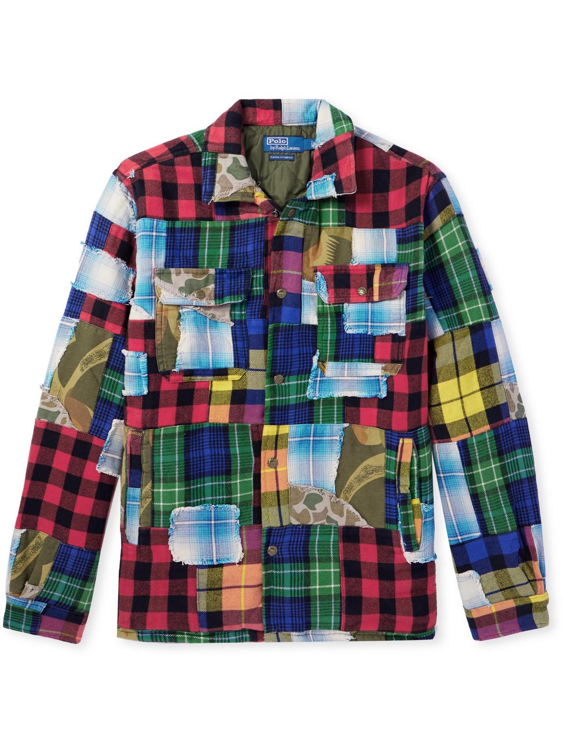 Polo Ralph Lauren Patchwork Printed Cotton-flannel Overshirt for Men | Lyst