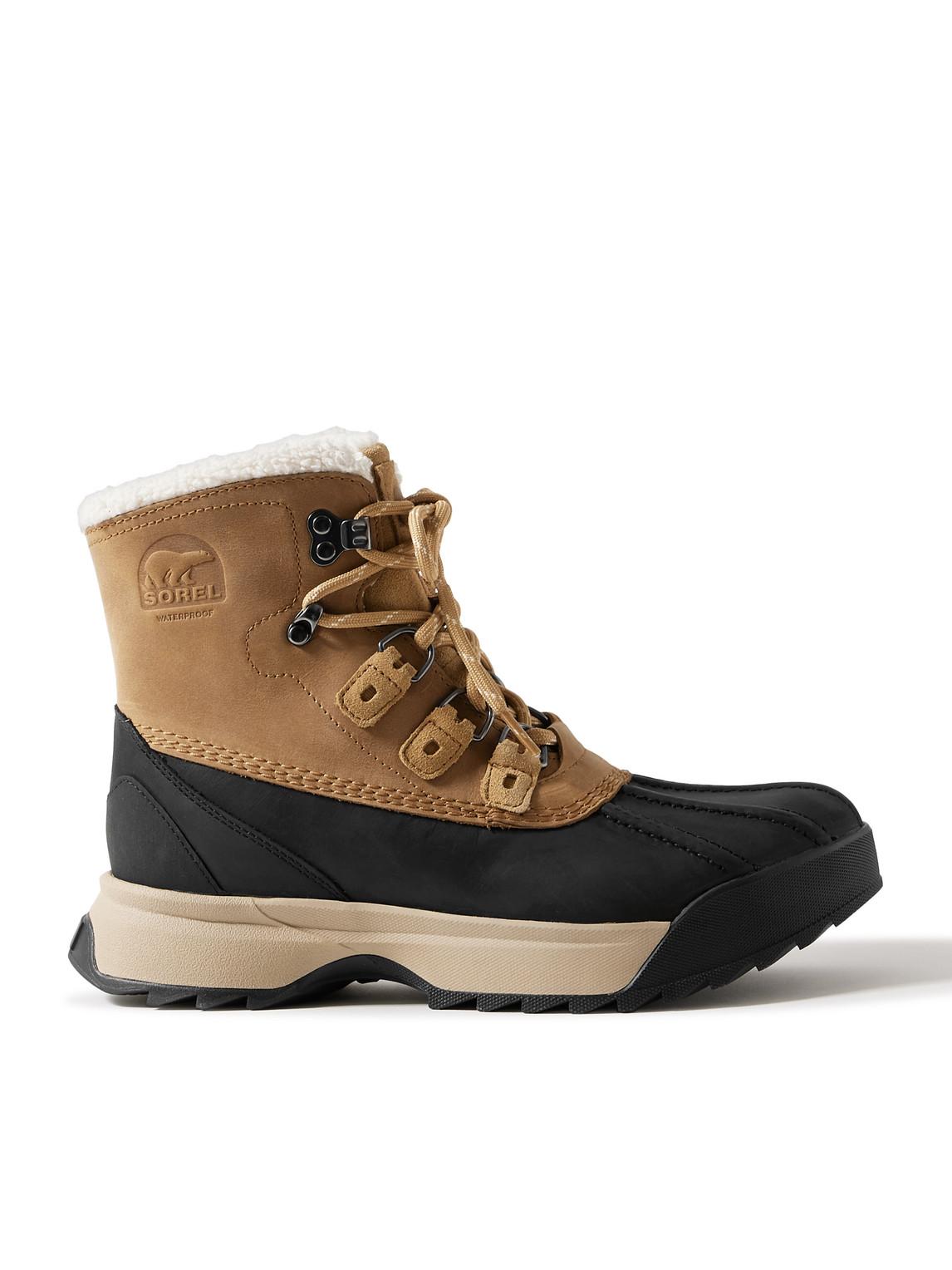 Sorel Scouttm 87'tm Lux Faux Shearling-lined Nubuck And Rubber Boots in ...