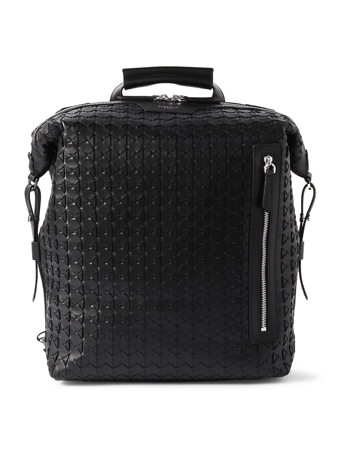 Serapian Mosaico Textured-leather Backpack in Black for Men | Lyst