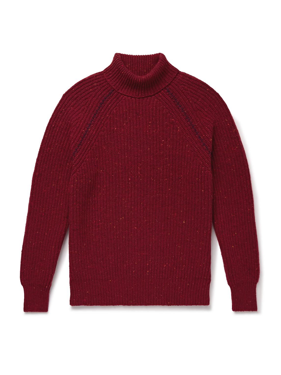 Inis Meáin Boatbuilder Ribbed Merino Wool And Cashmere-Blend Rollneck ...