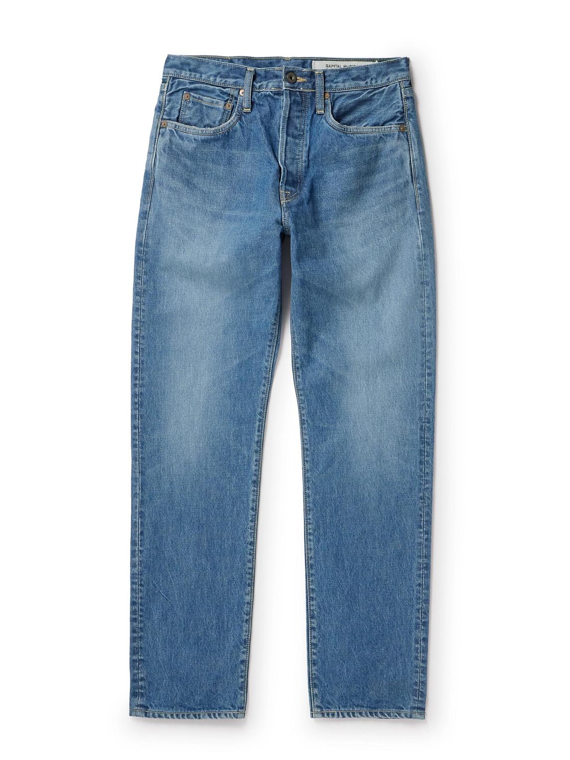 Kapital Monkey Cisco Straight-Leg Distressed Jeans in Blue for Men | Lyst