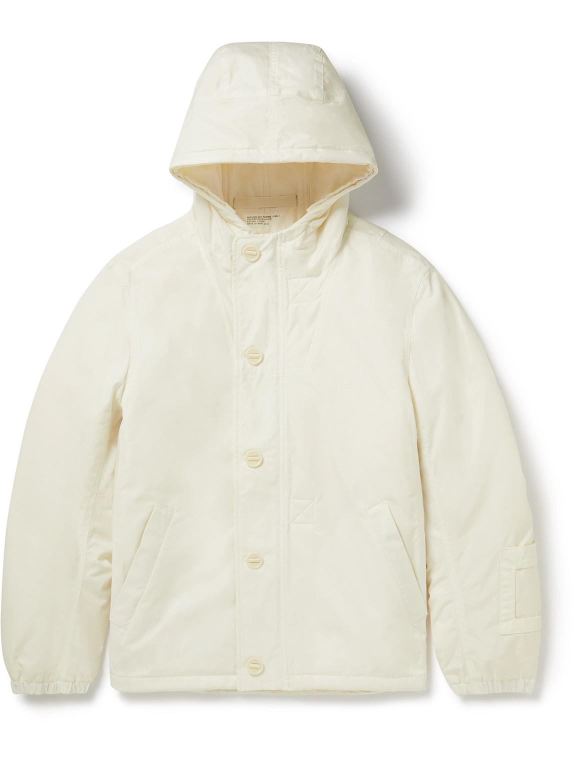Applied Art Forms Cm1-1 Padded Cotton-gabardine Hooded Jacket in White ...
