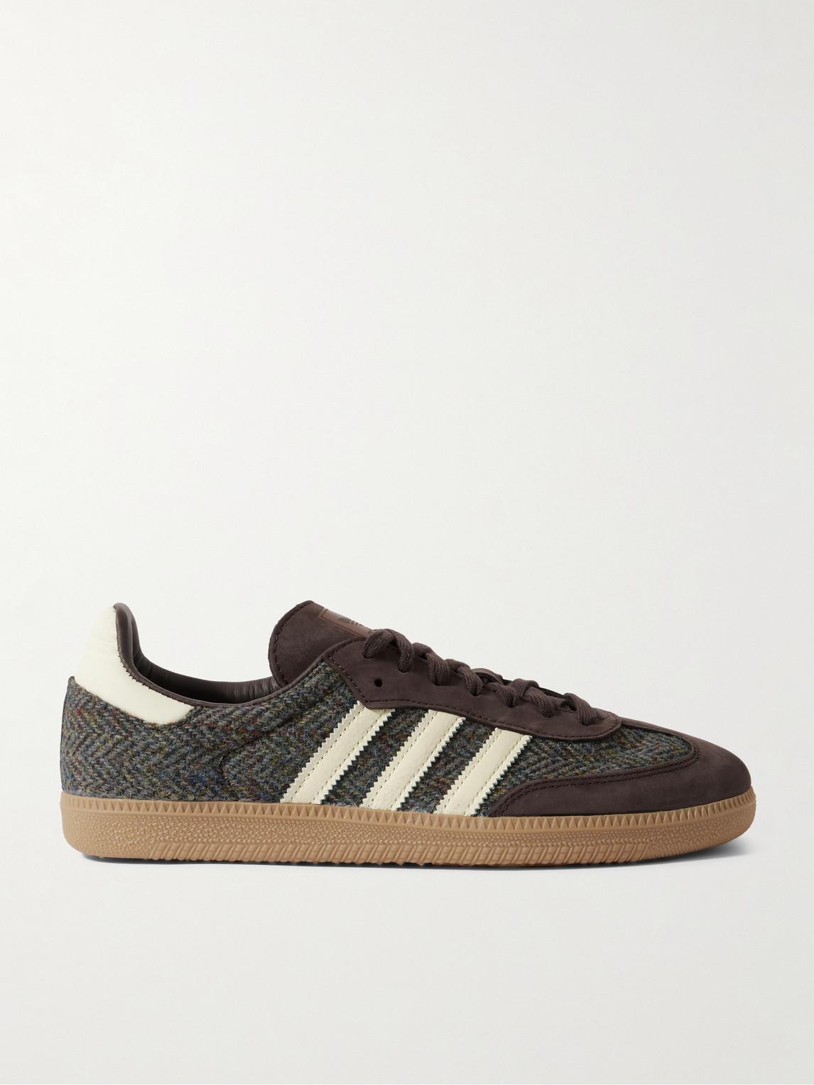 adidas Originals Samba Og Nubuck And Leather-trimmed Tweed Sneakers in ...