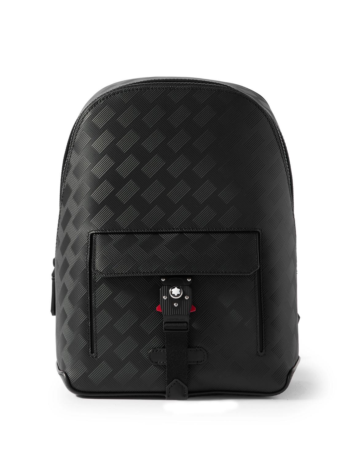 Montblanc Mini Textured-leather Backpack in Black for Men | Lyst