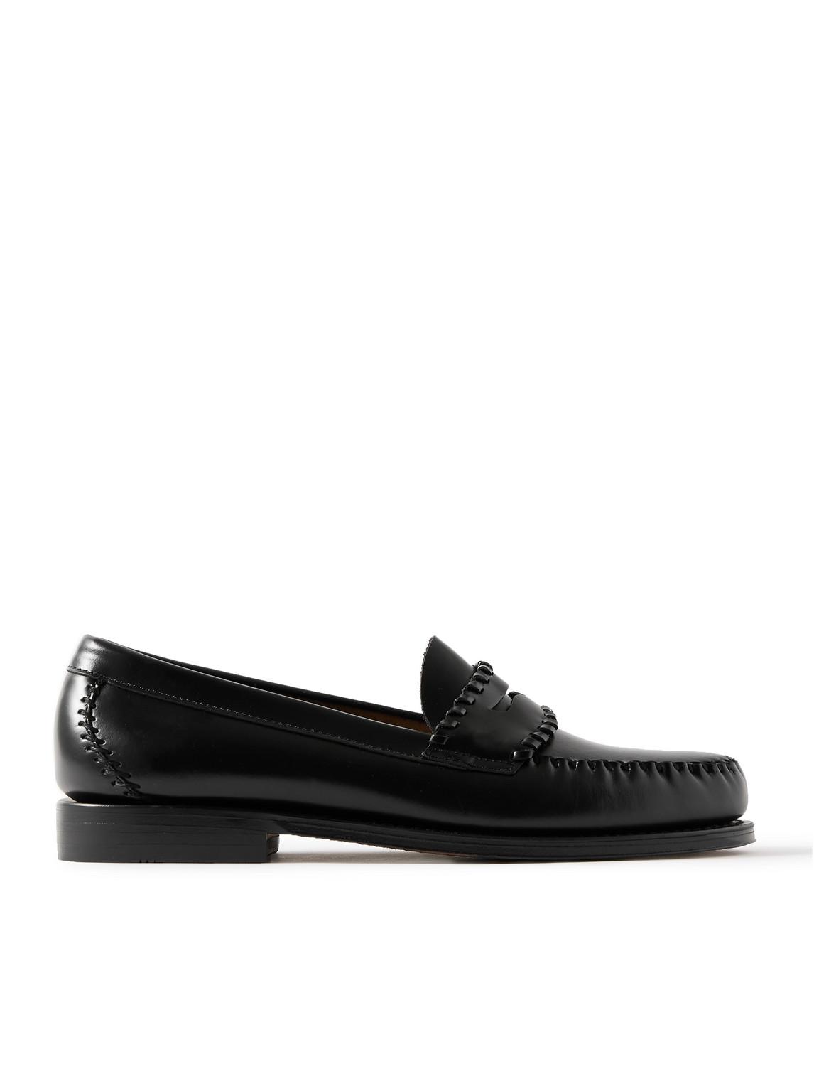G.H. Bass & Co. Weejuns Heritage Logan Whipstitched Glossed-leather ...