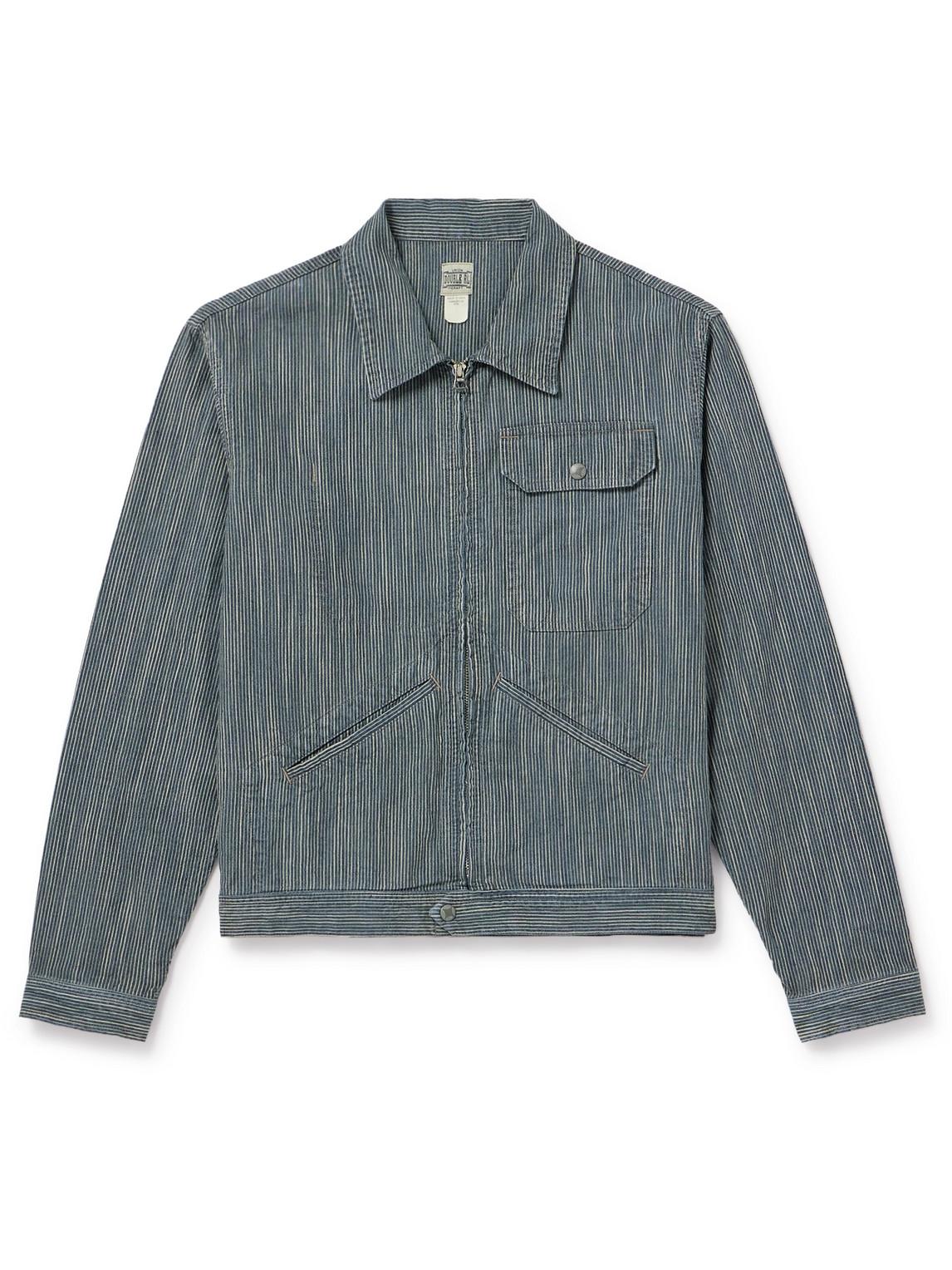 RRL Graham Striped Denim Jacket in Blue for Men | Lyst